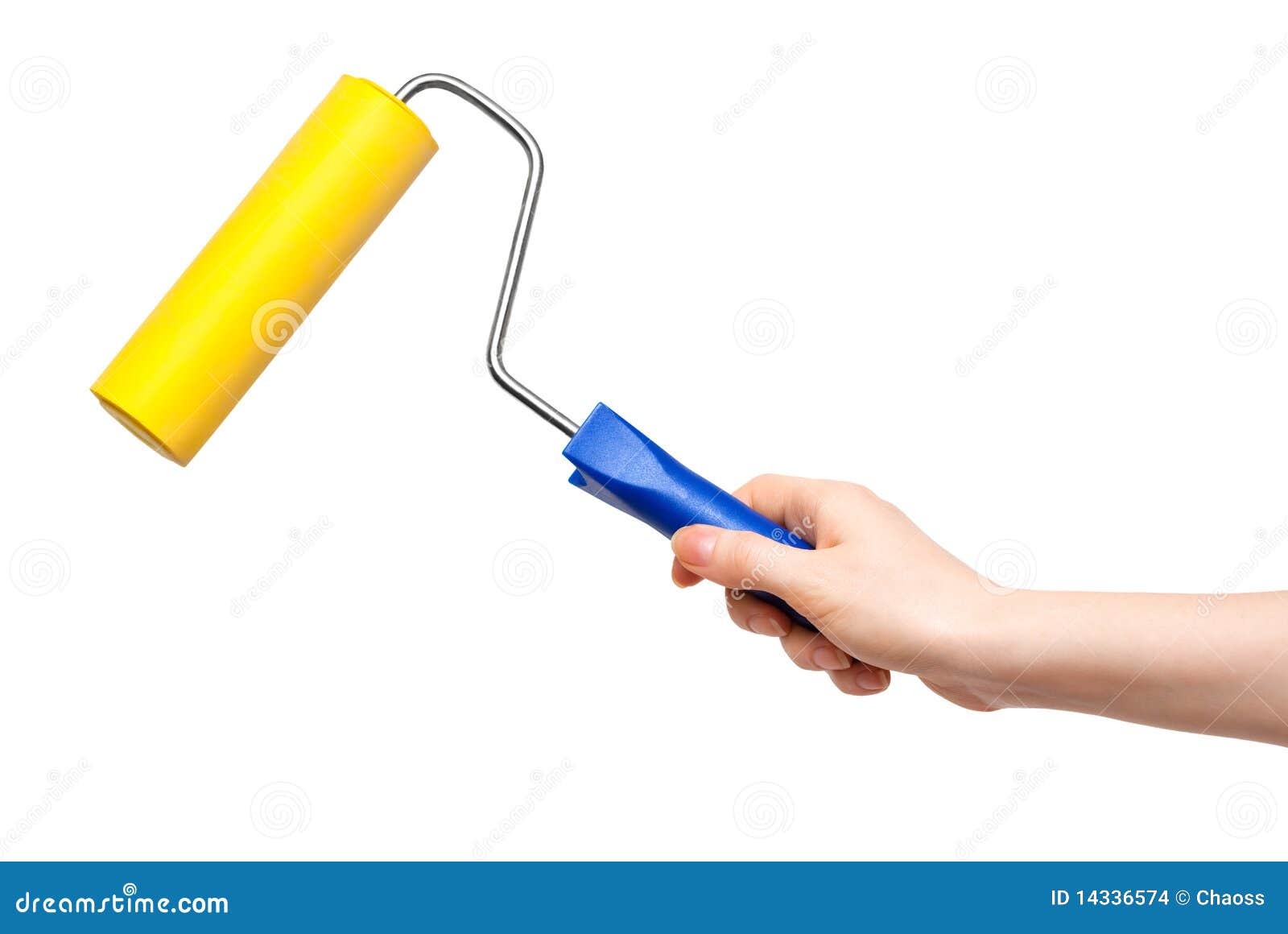 Woman hand with roller stock photo. Image of hardware - 14336574