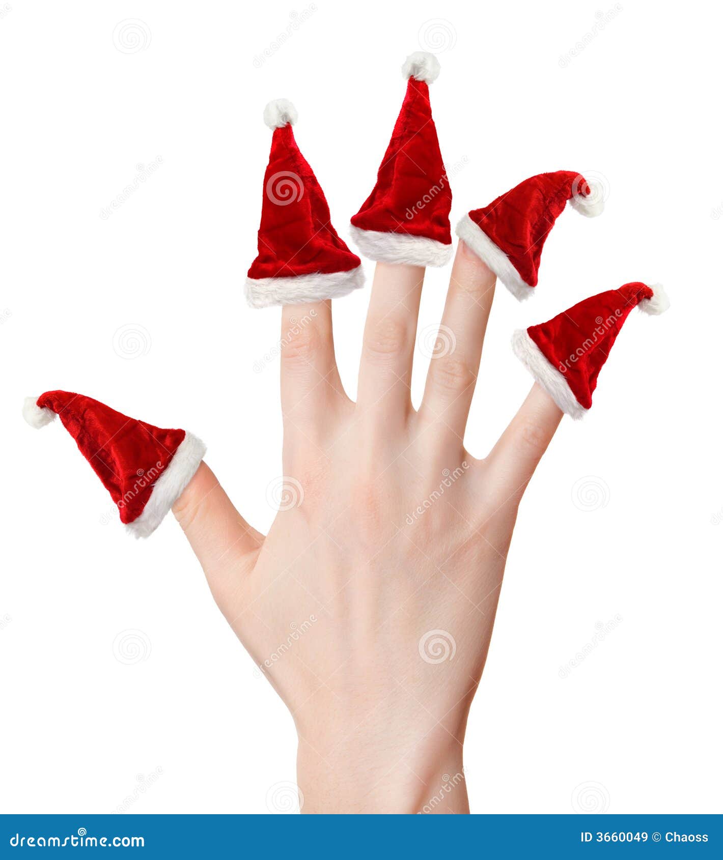 Woman hand with santa hats stock image. Image of hands - 3660049