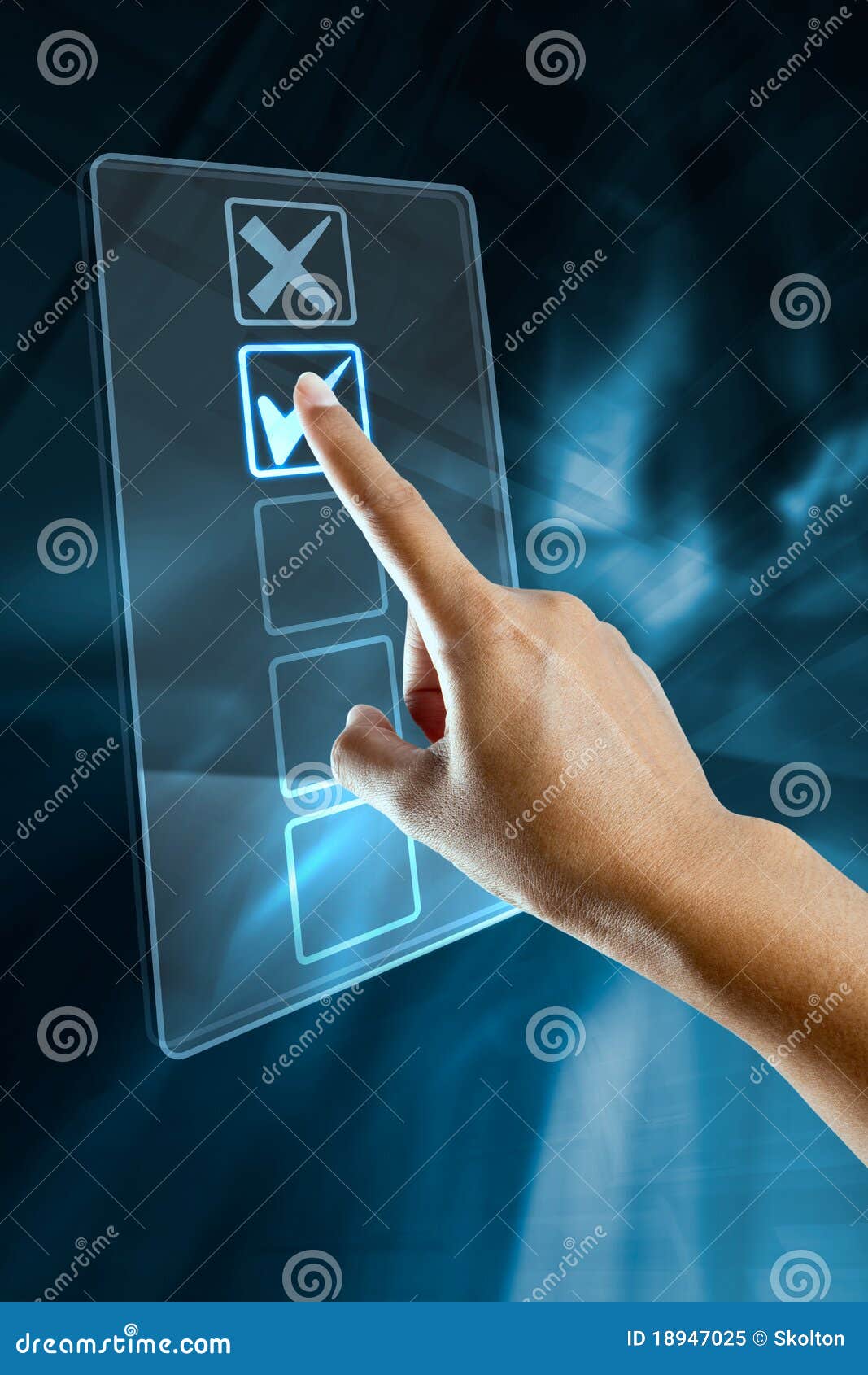Woman hand on screen stock image. Image of transfer, cancel - 18947025