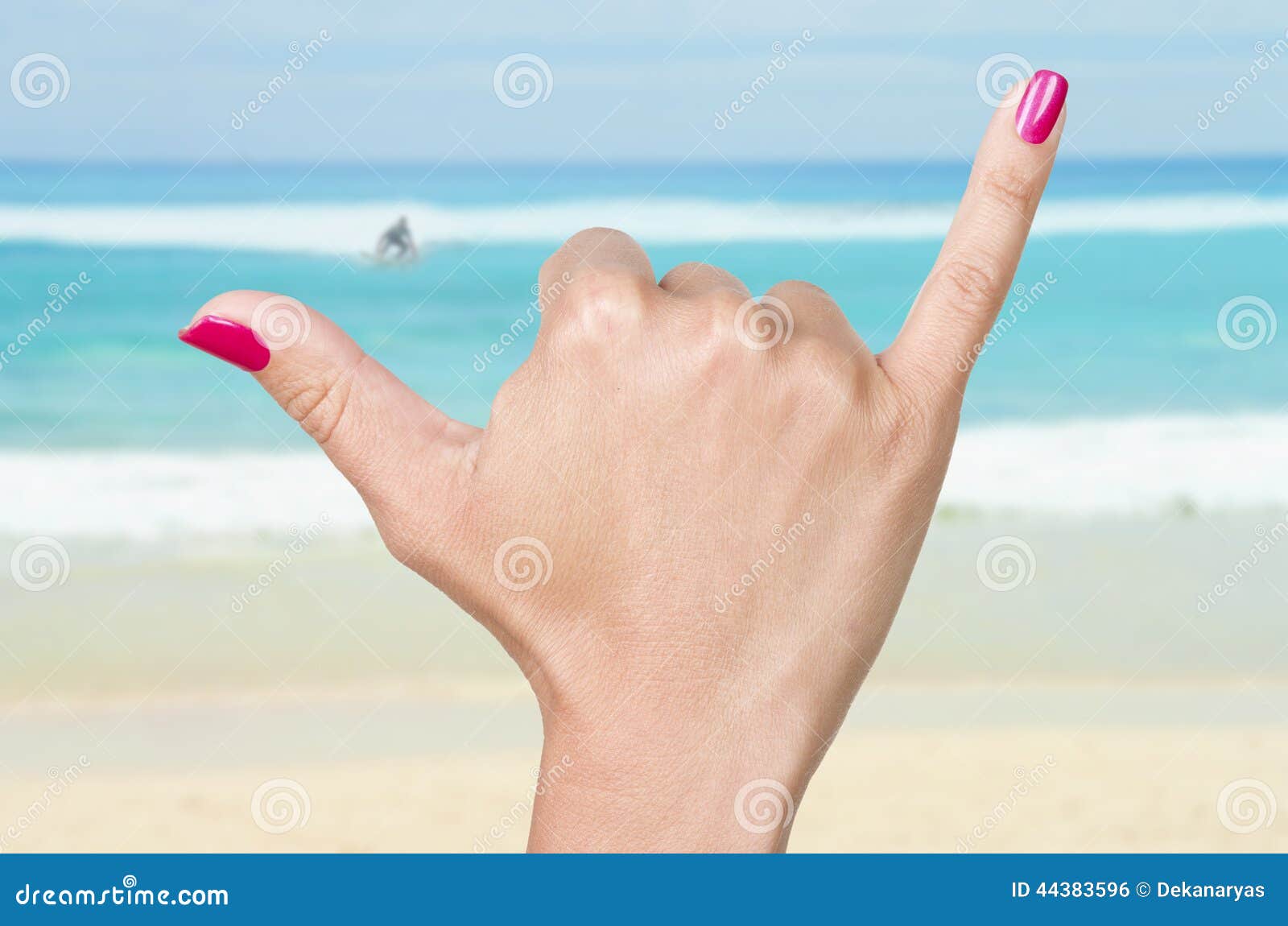 Shaka Sign Beach