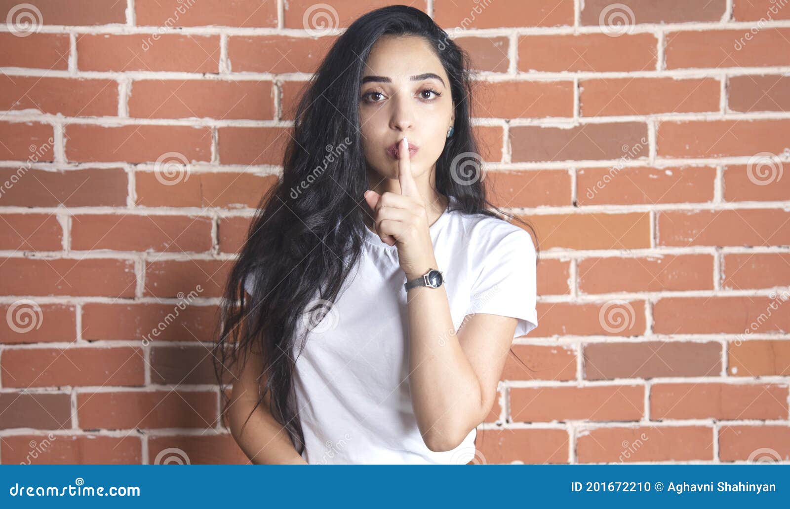 Woman hand shh sign stock photo. Image of quiet, sign - 201672210