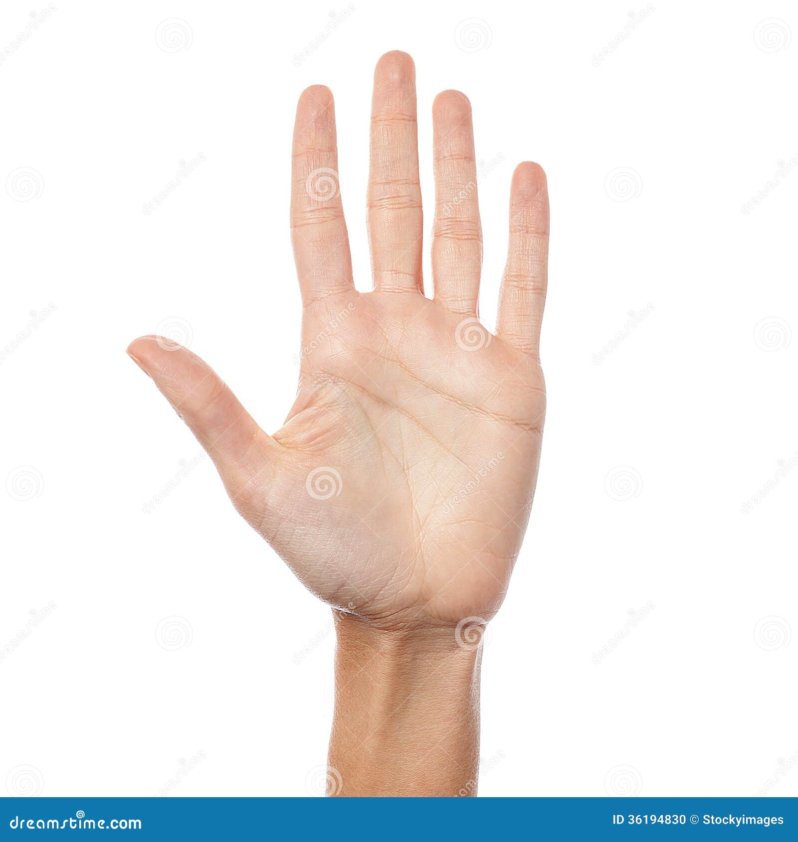Woman Hand Showing Five Count Stock Photo - Image of conceptual, space ...