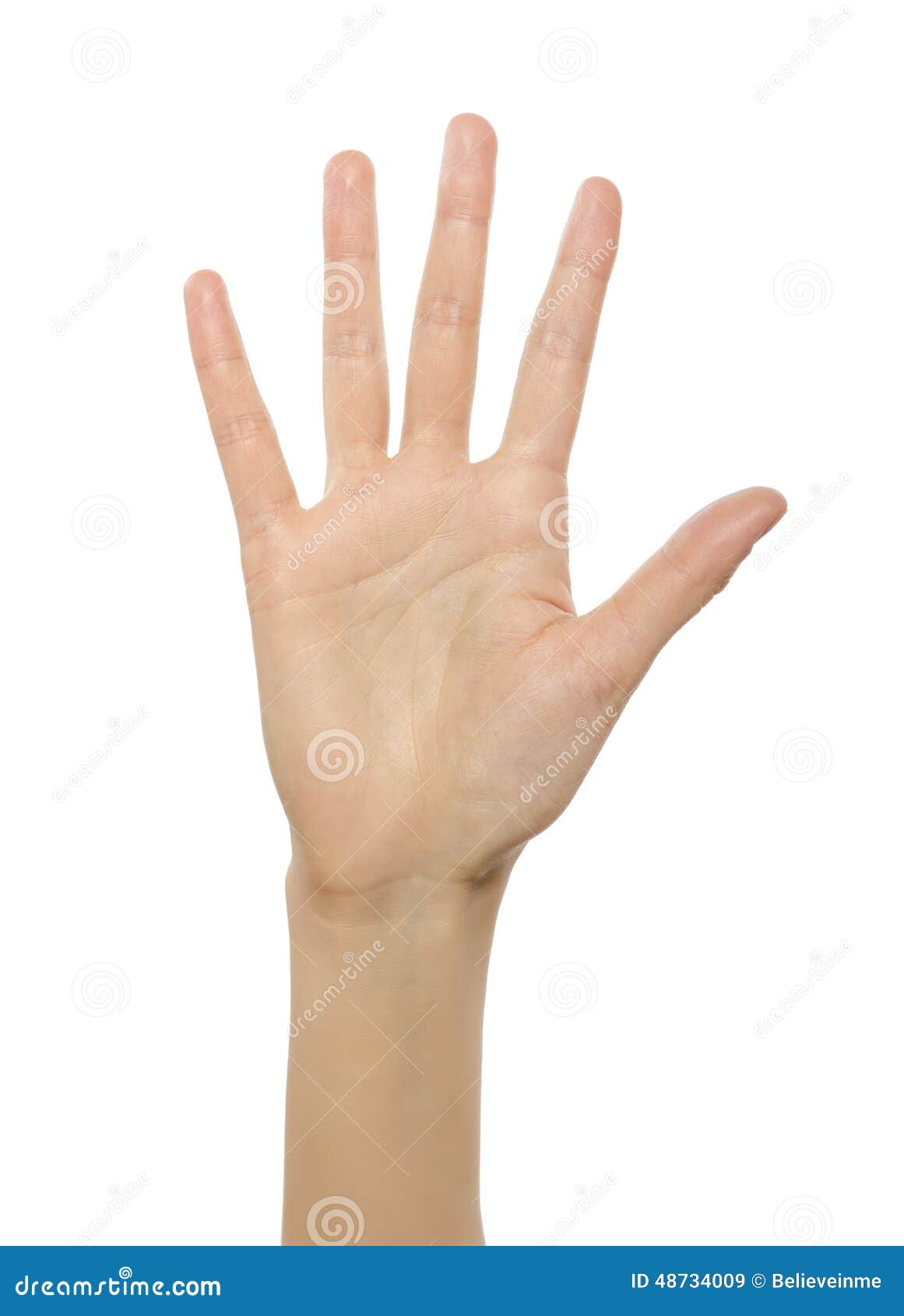 Woman Hand Showing Number Five. Stock Image - Image of symbol, counting ...