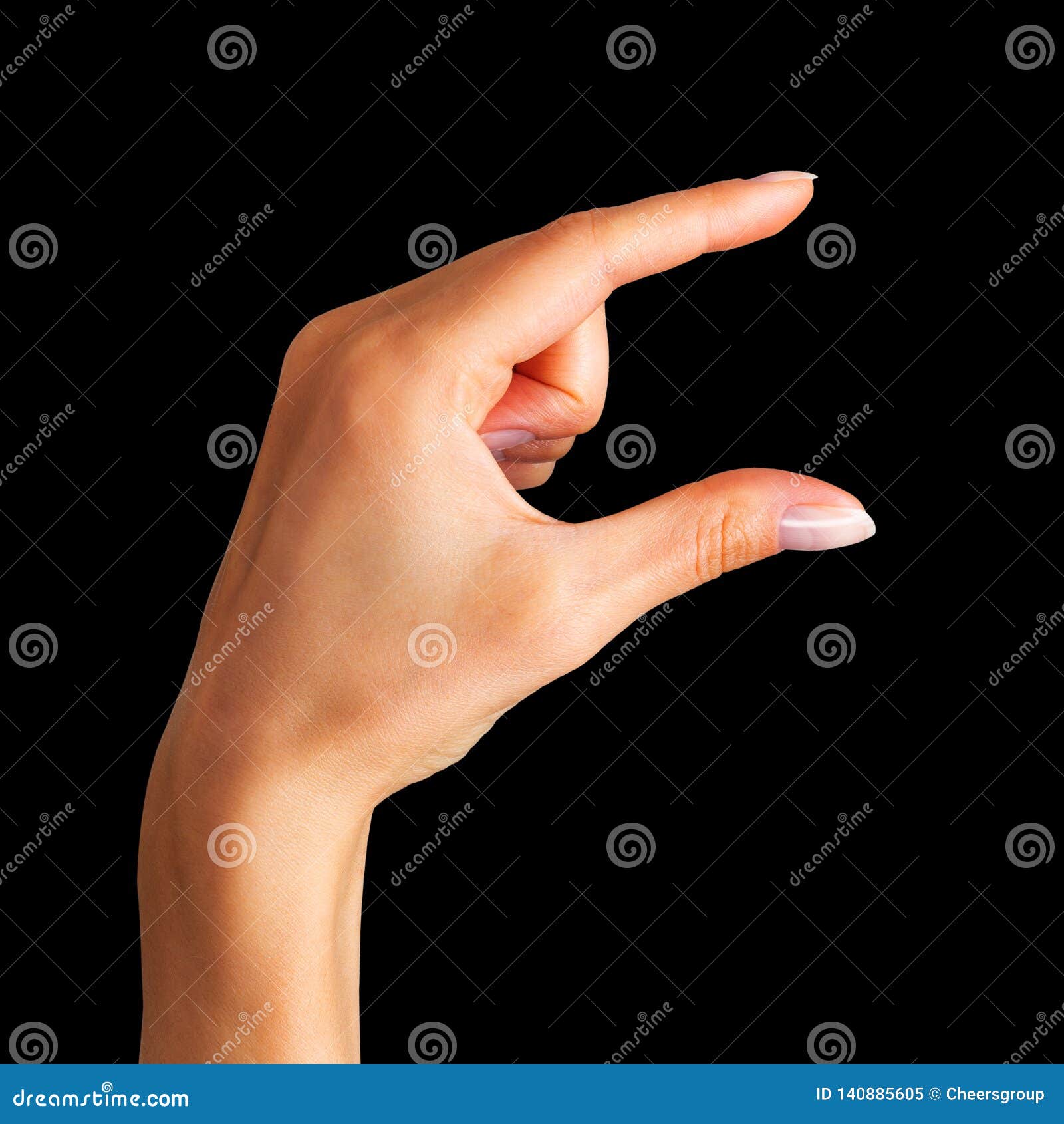 Woman Hand Showing Picking Up Pose Or Holding Stock Image Image Of Idea Position 140885605