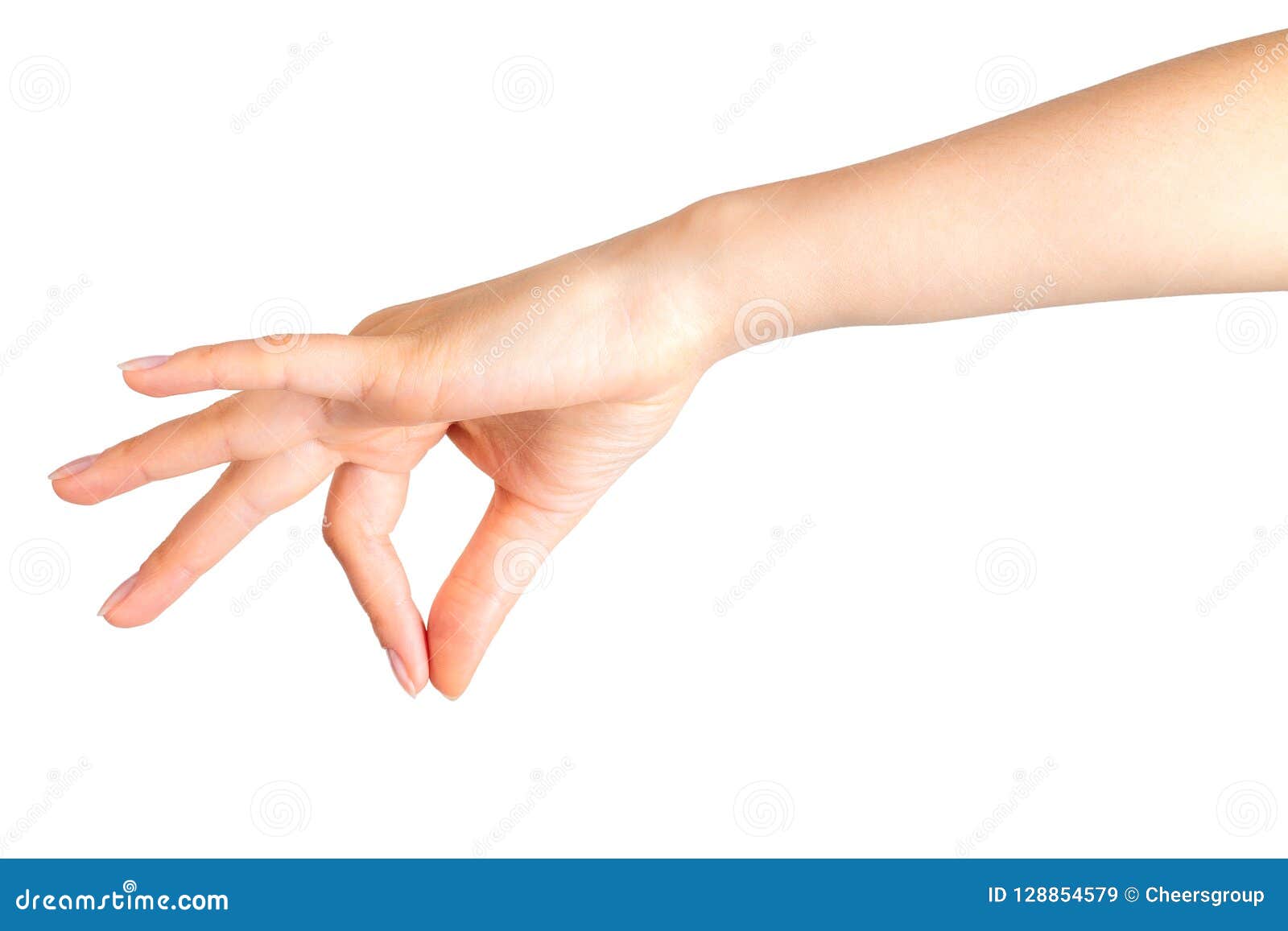 Woman Hand Showing Picking Up Pose Or Holding Stock Image Image Of Female Give 128854579