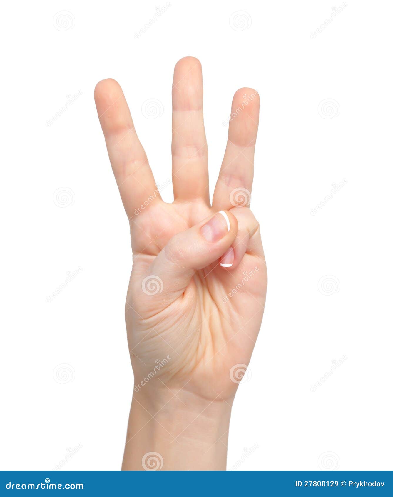Woman Hand Shows The Number Three Royalty Free Stock Images - Image ...