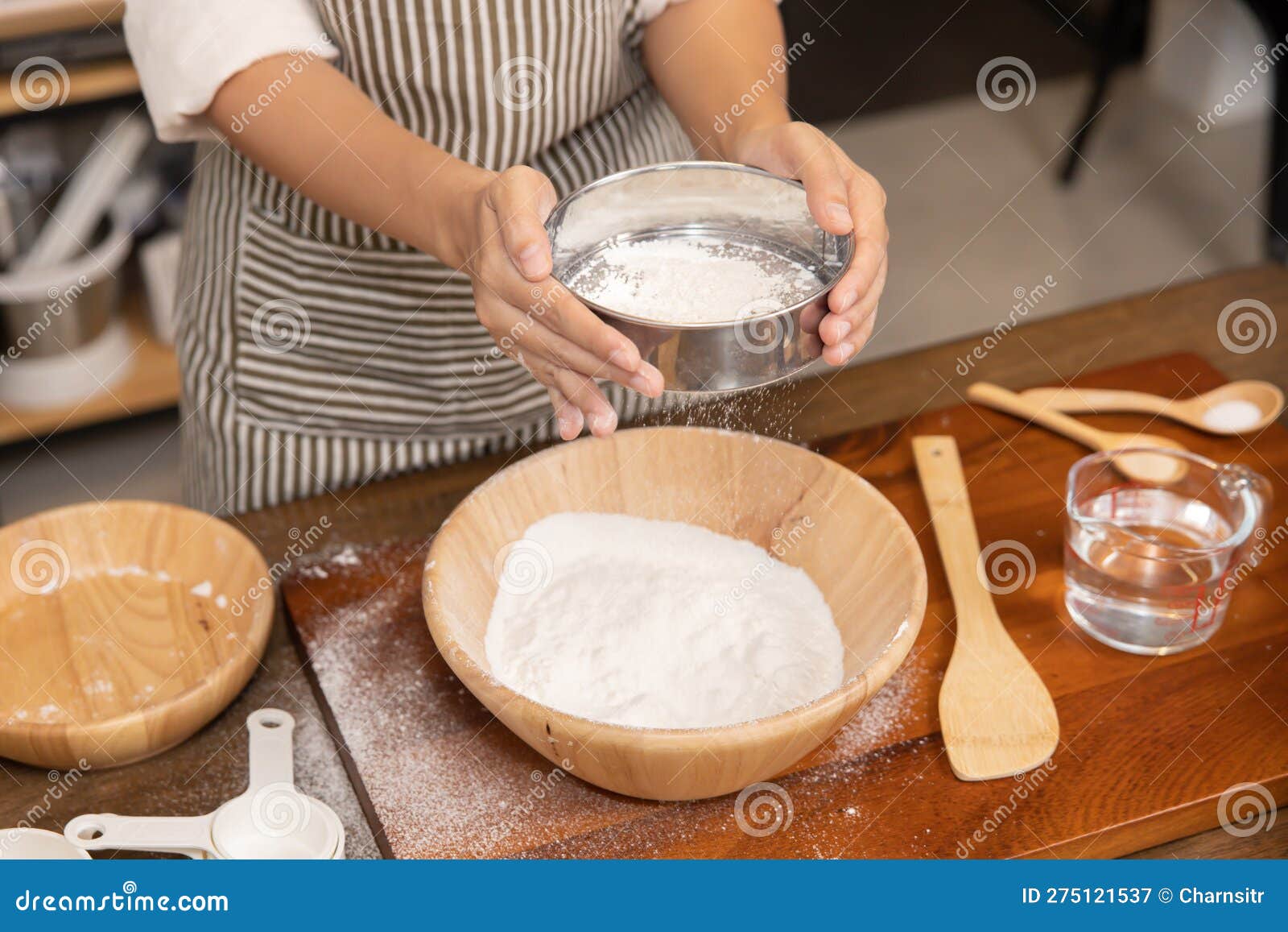 The Process Of Kneading Wheat Bread Stock Photography | CartoonDealer ...
