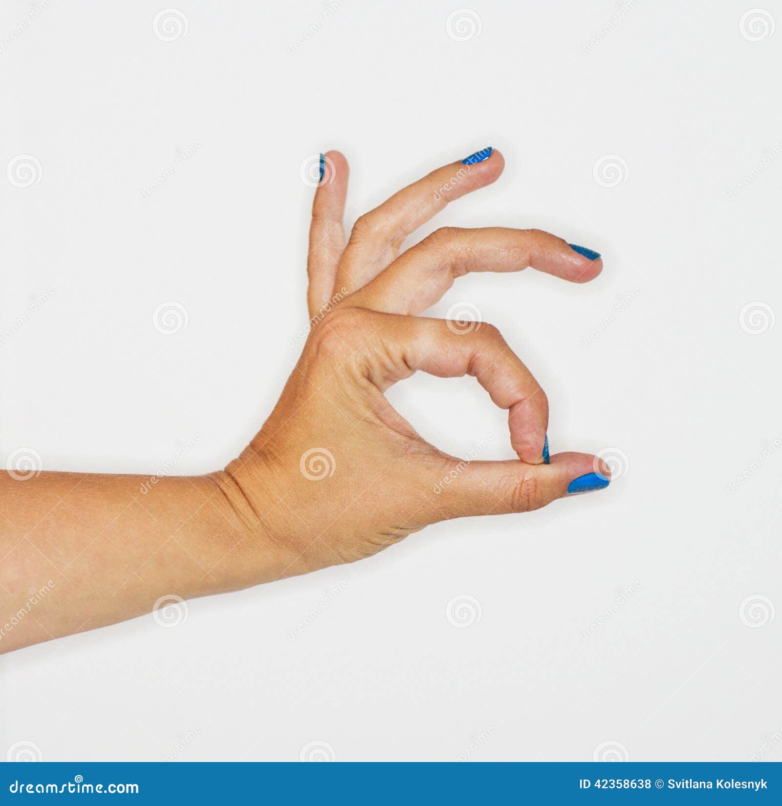 Woman hand sign stock photo. Image of manicure, female - 42358638