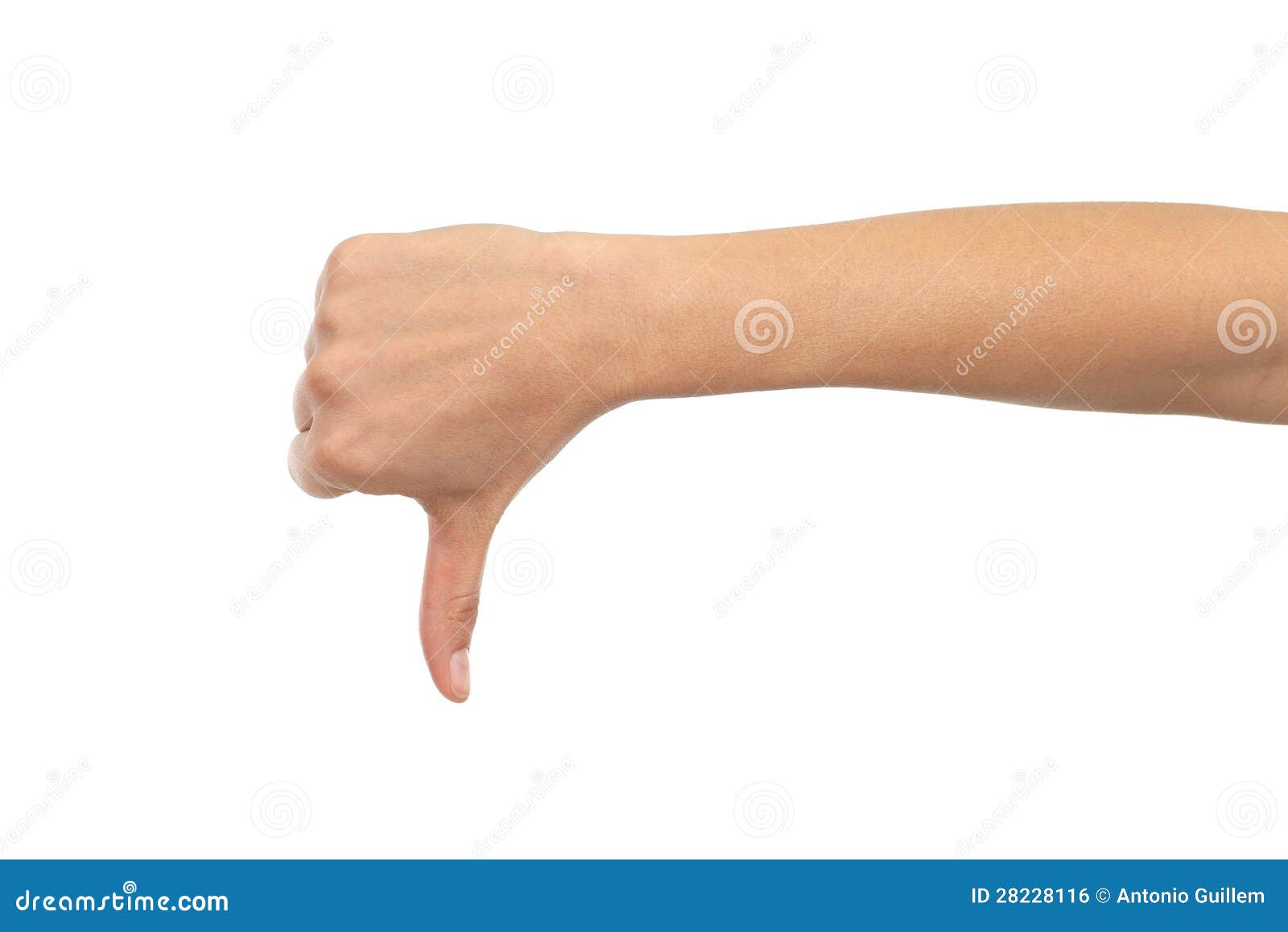 Woman hand thumb down stock photo. Image of closeup, dislike - 28228116
