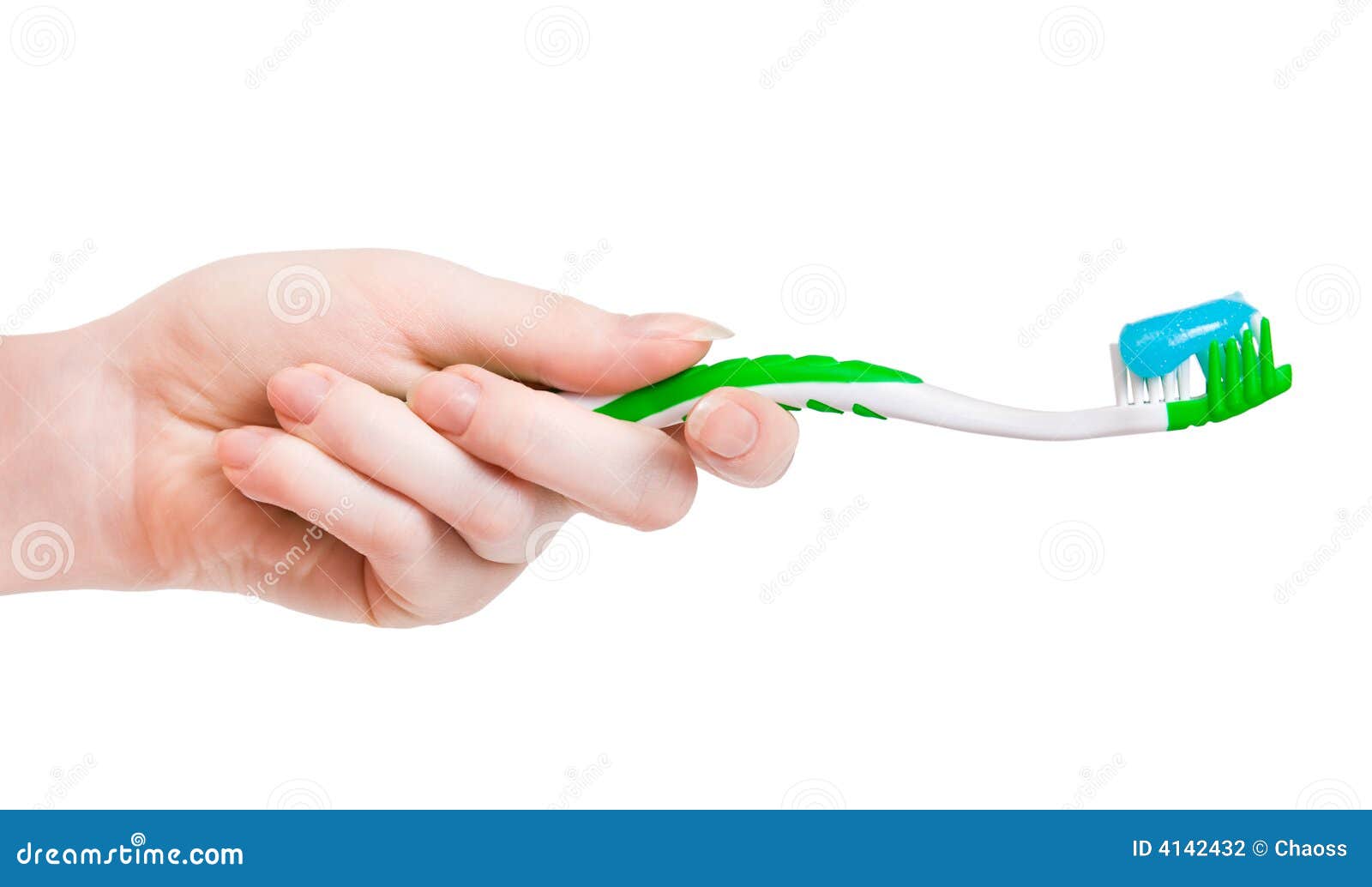 Woman Hand with Tooth Brush Stock Photo - Image of close, brush: 4142432