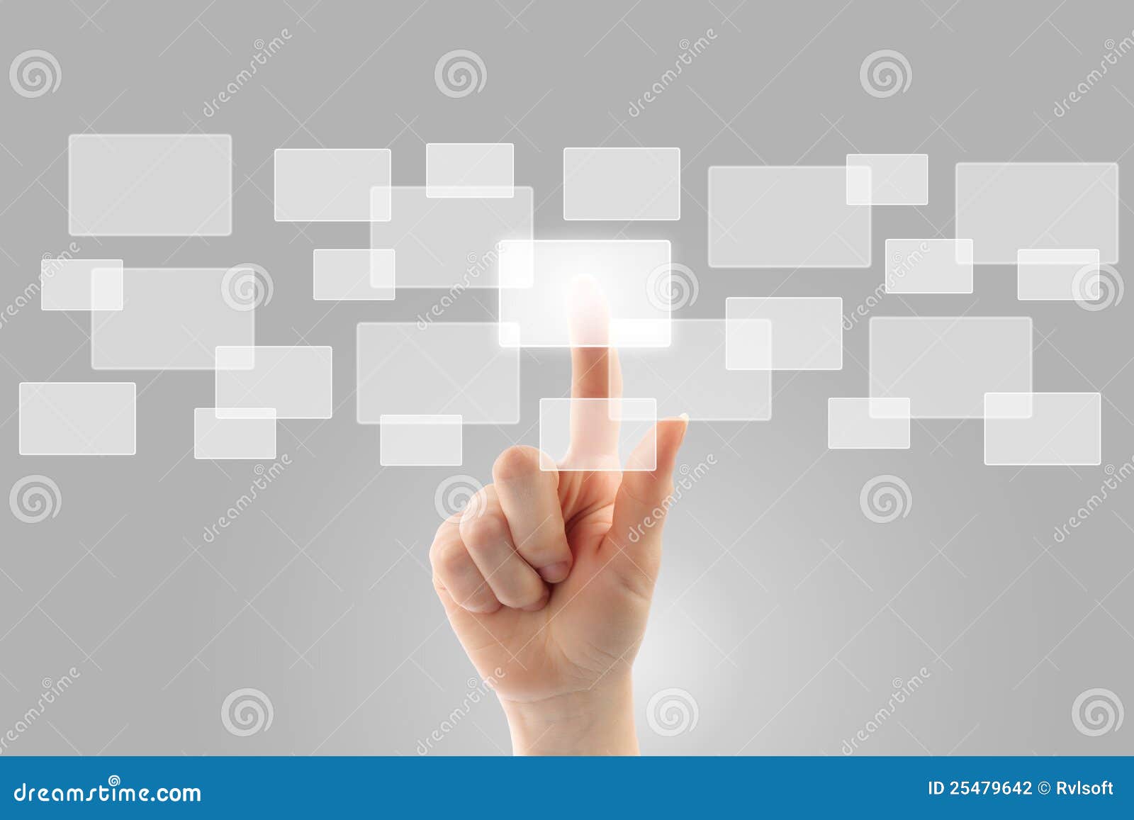 Woman Hand with Touch Screen Interface Stock Photo - Image of concept ...