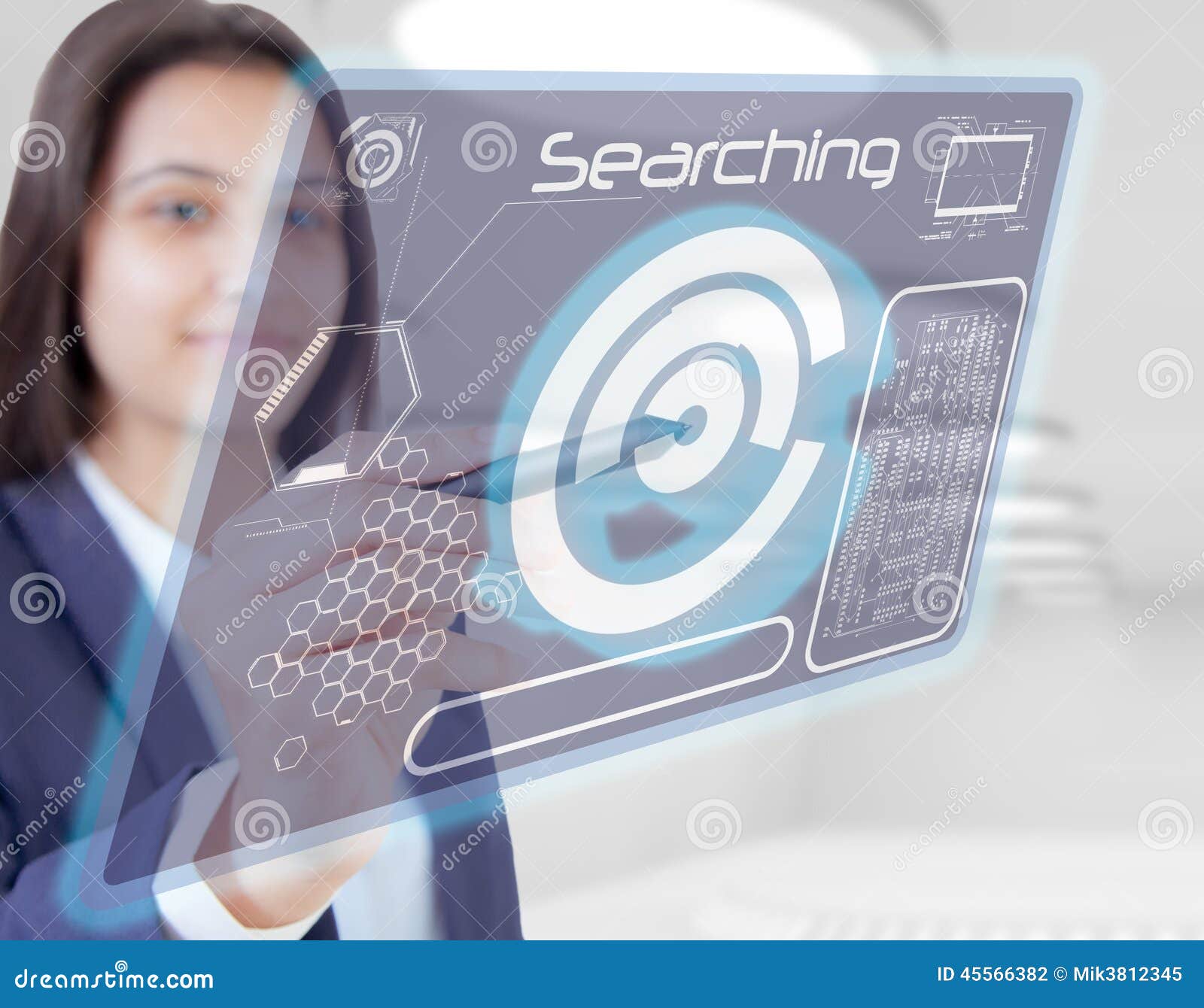 Woman hand touch searching stock photo. Image of business - 45566382