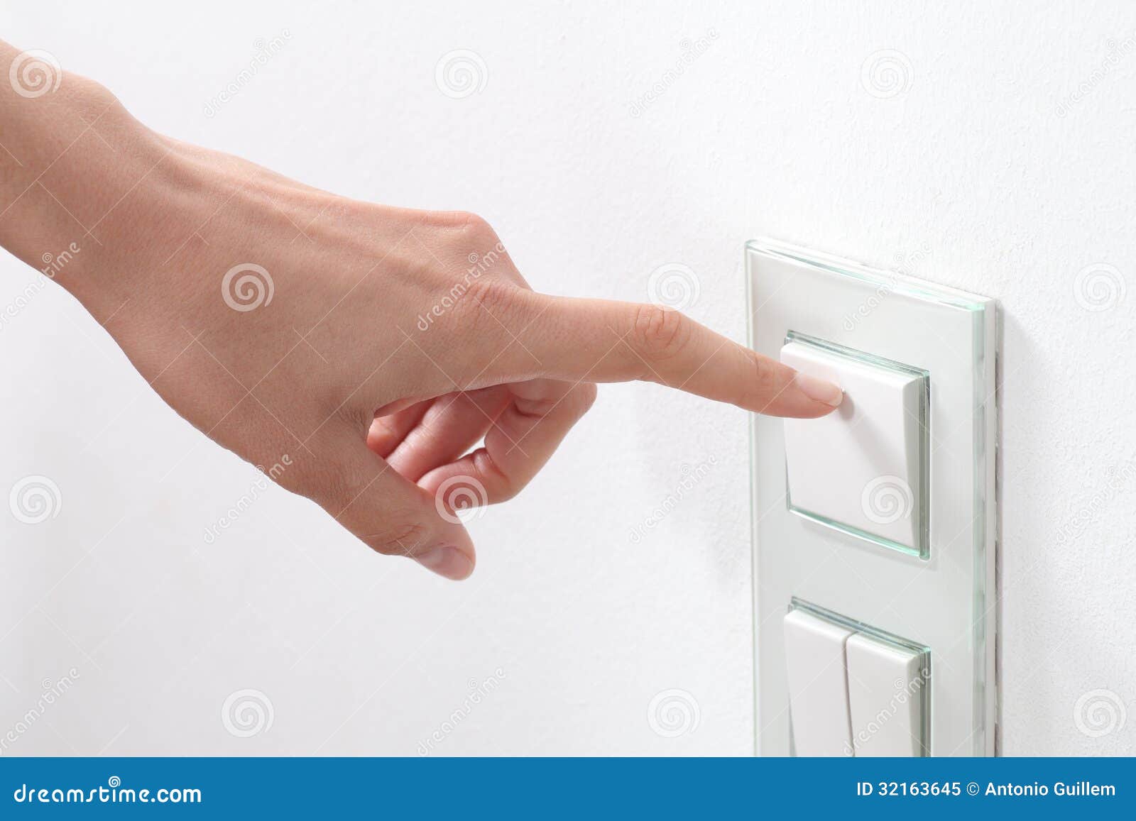 A Person Turning On Switch