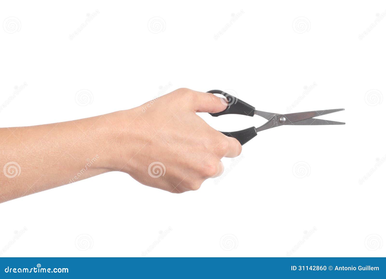 Woman Hand Using a Scissors Stock Photo - Image of clipping, cutting ...