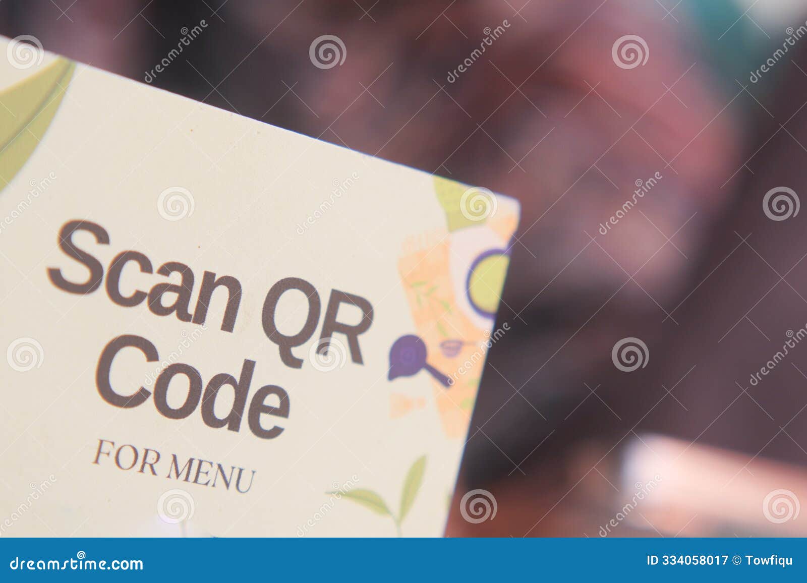 Woman Hand Using the Smart Phone To Scan the Qr Code To Select Food ...