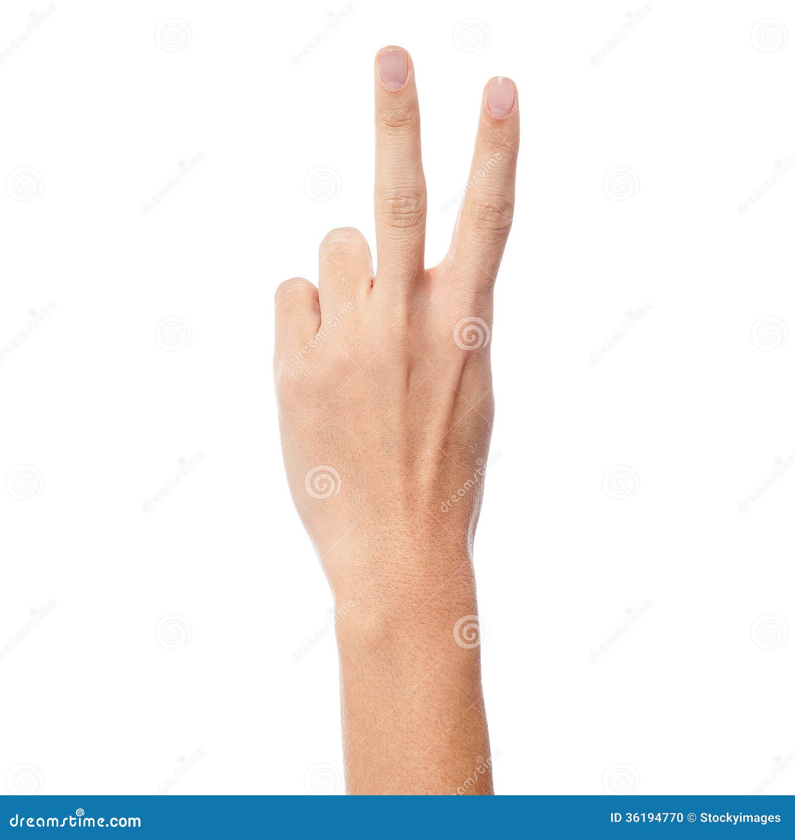 Woman hand in victory sign stock photo. Image of symbol - 36194770