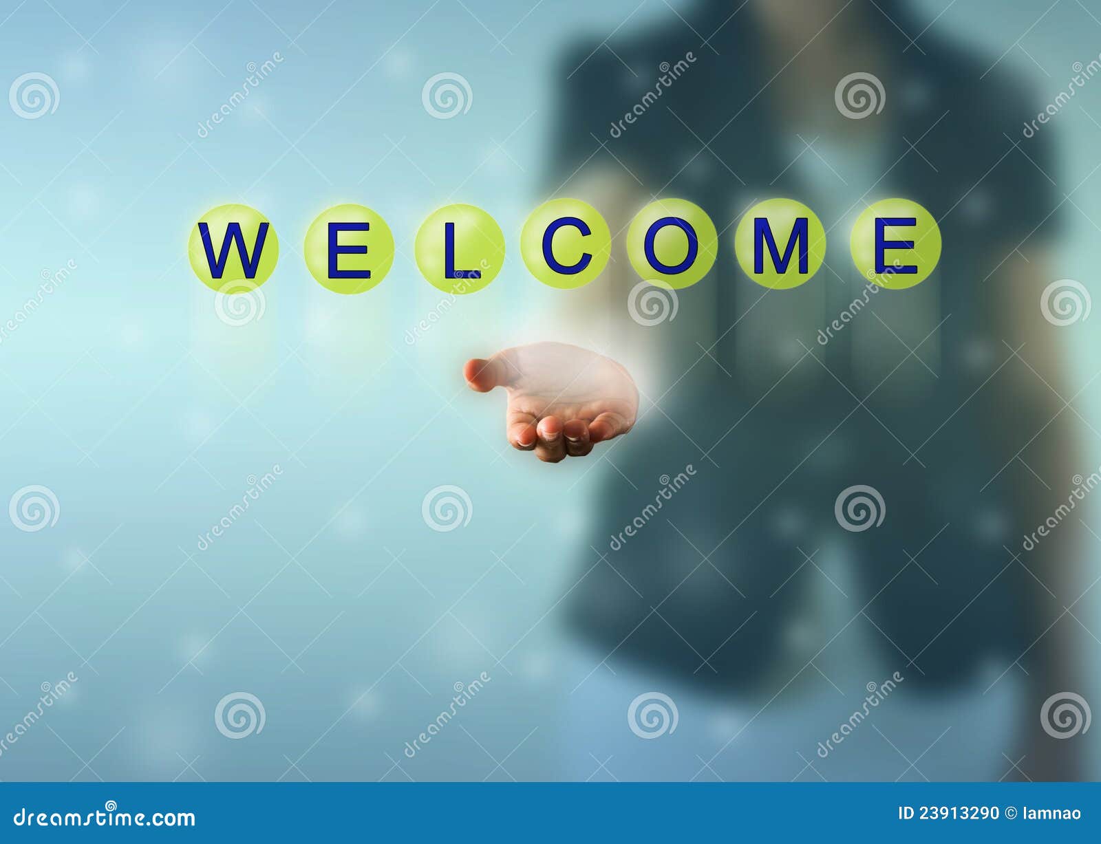 Hand Welcome Gesture, Isolated On White Background Royalty-Free Stock ...