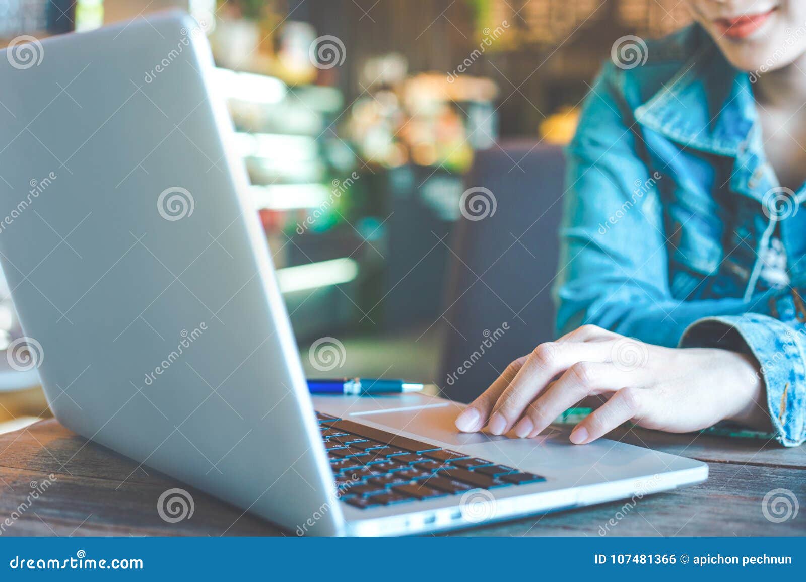 Woman Hand Working on Laptop in the Office. Editorial Photo - Image of ...