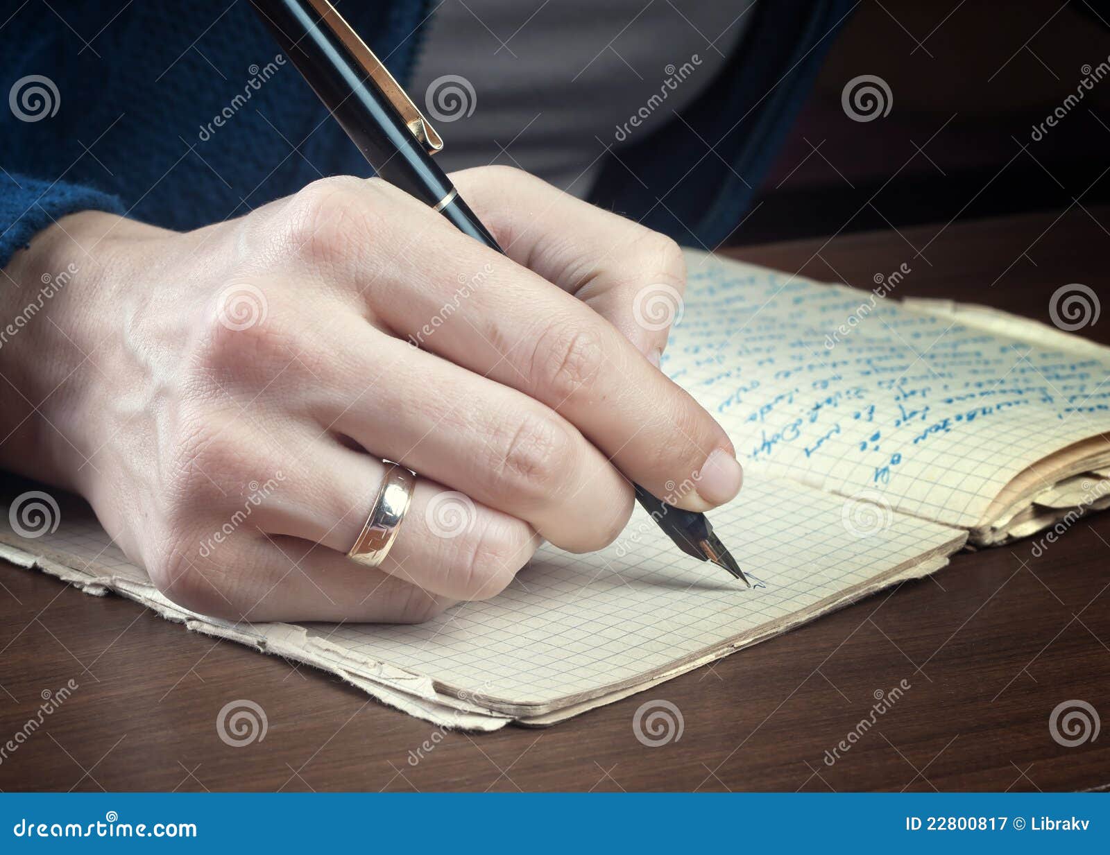 Woman Hand Writes on a Paper Stock Image - Image of feminine, firm ...