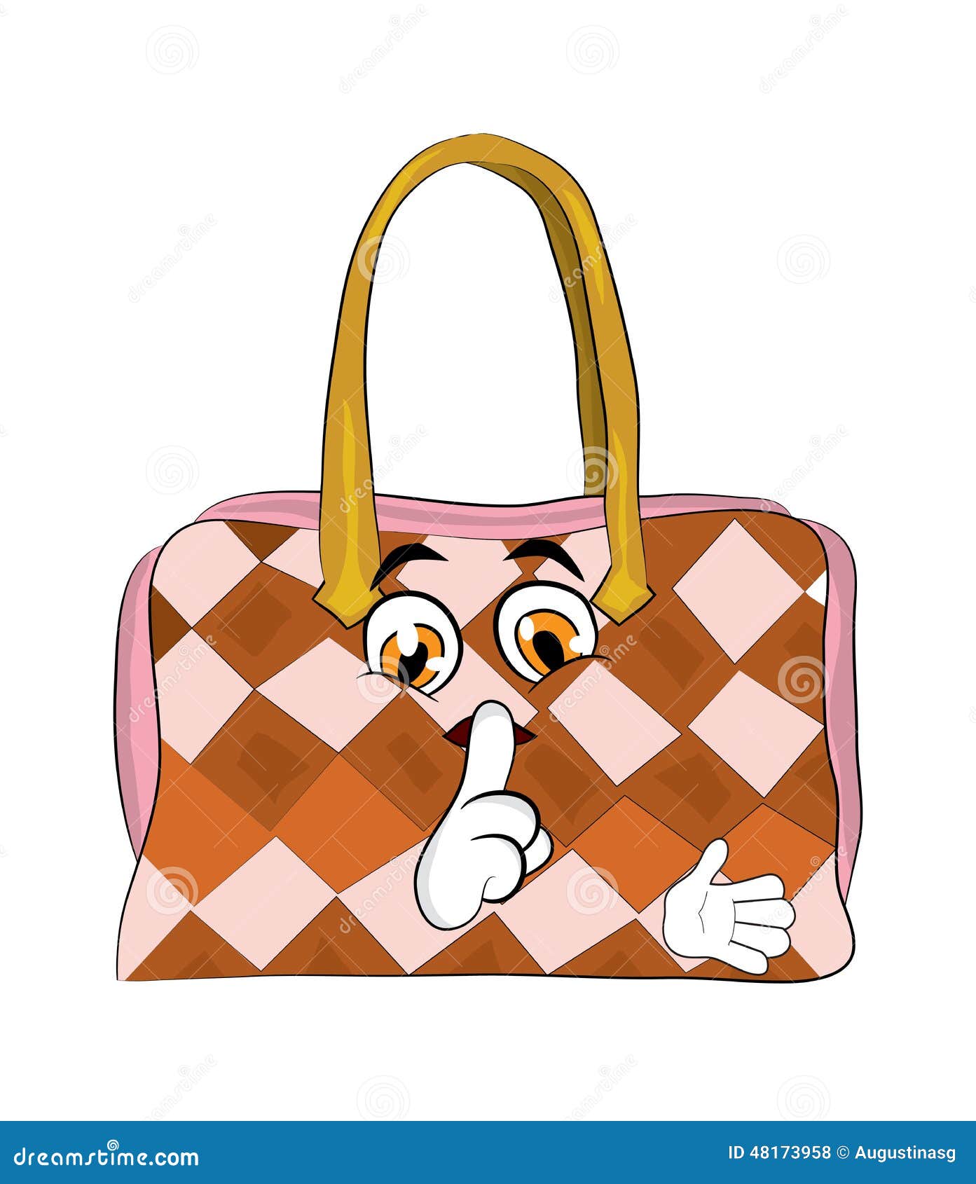 Woman handbag cartoon stock illustration. Illustration of isolated ...