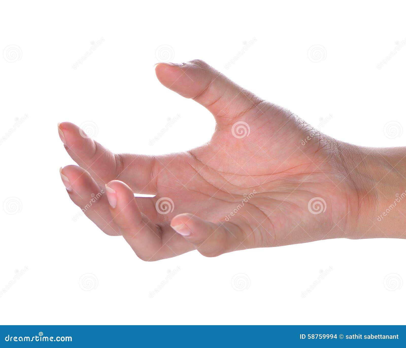 Woman With Handful Of Styrofoam Cubes On Light Blue Background, Top ...