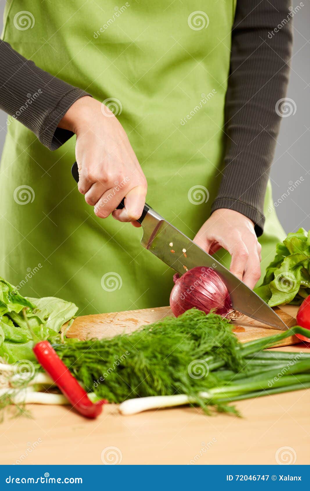 Woman Hands Chopping Vegetables Stock Image - Image of caucasian, table ...