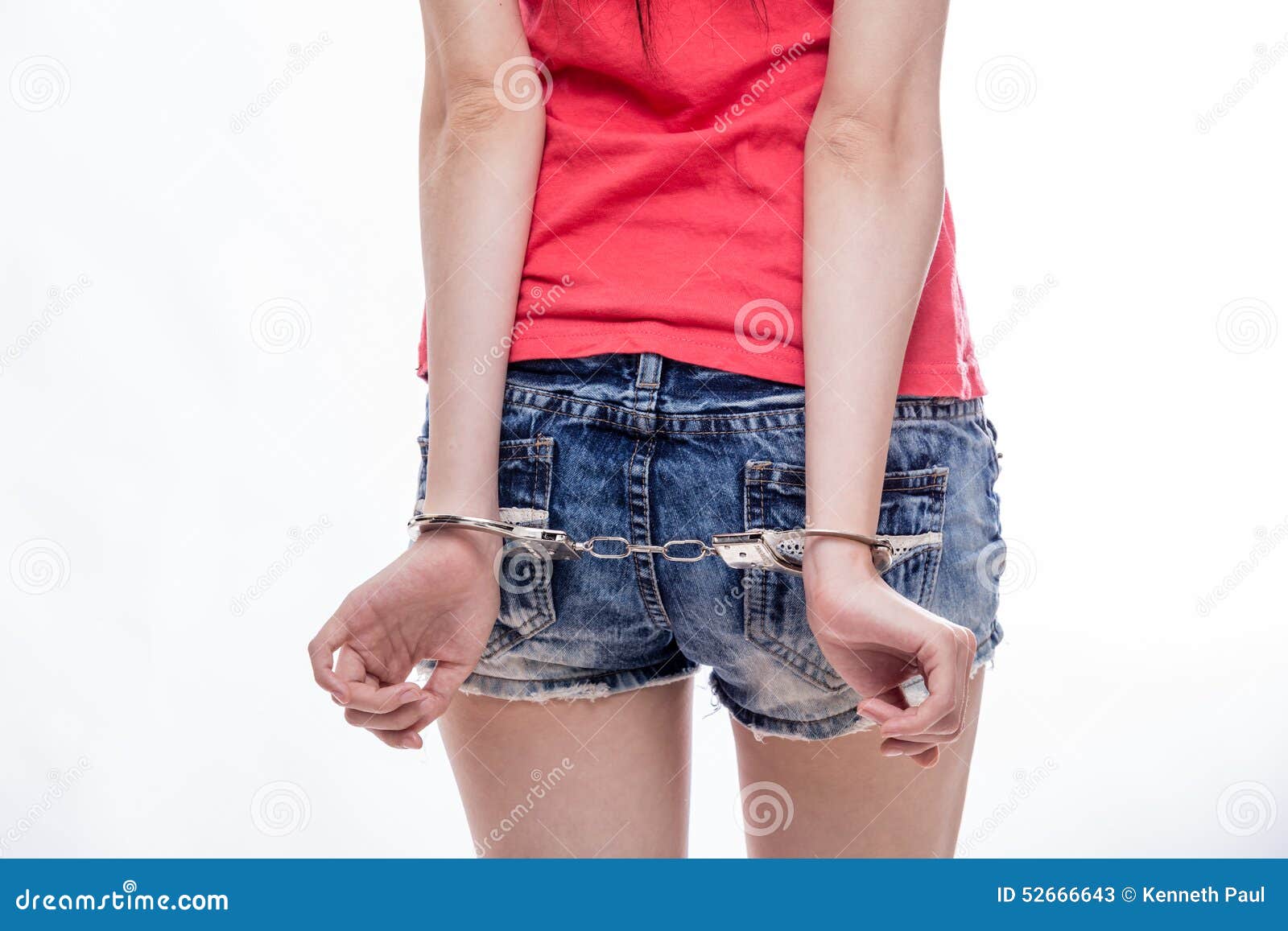 Woman with hands cuffed stock image. Image of prisoner - 52666643