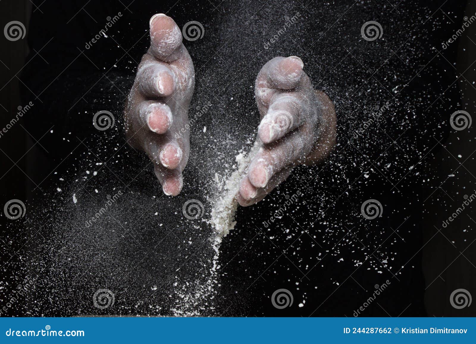 Woman Hands with Flour, Clapping Stock Photo - Image of chef, cook ...