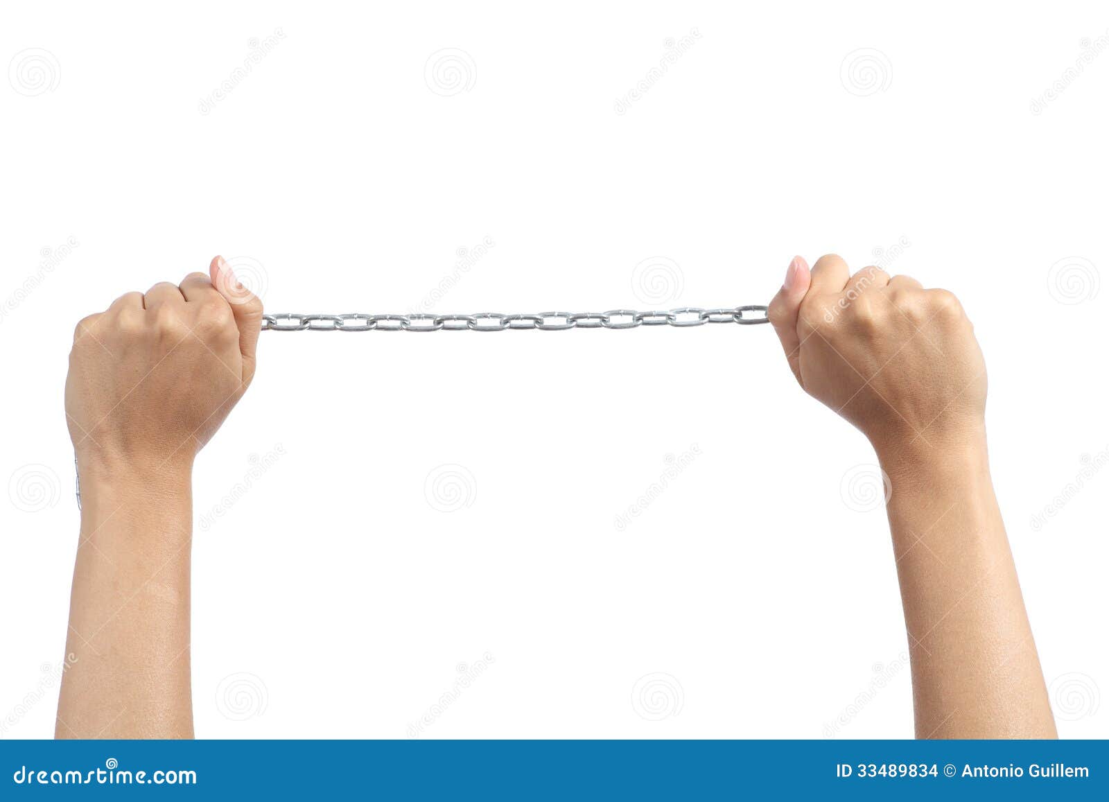 Woman Hands Holding A Chain Stock Images - Image: 33489834