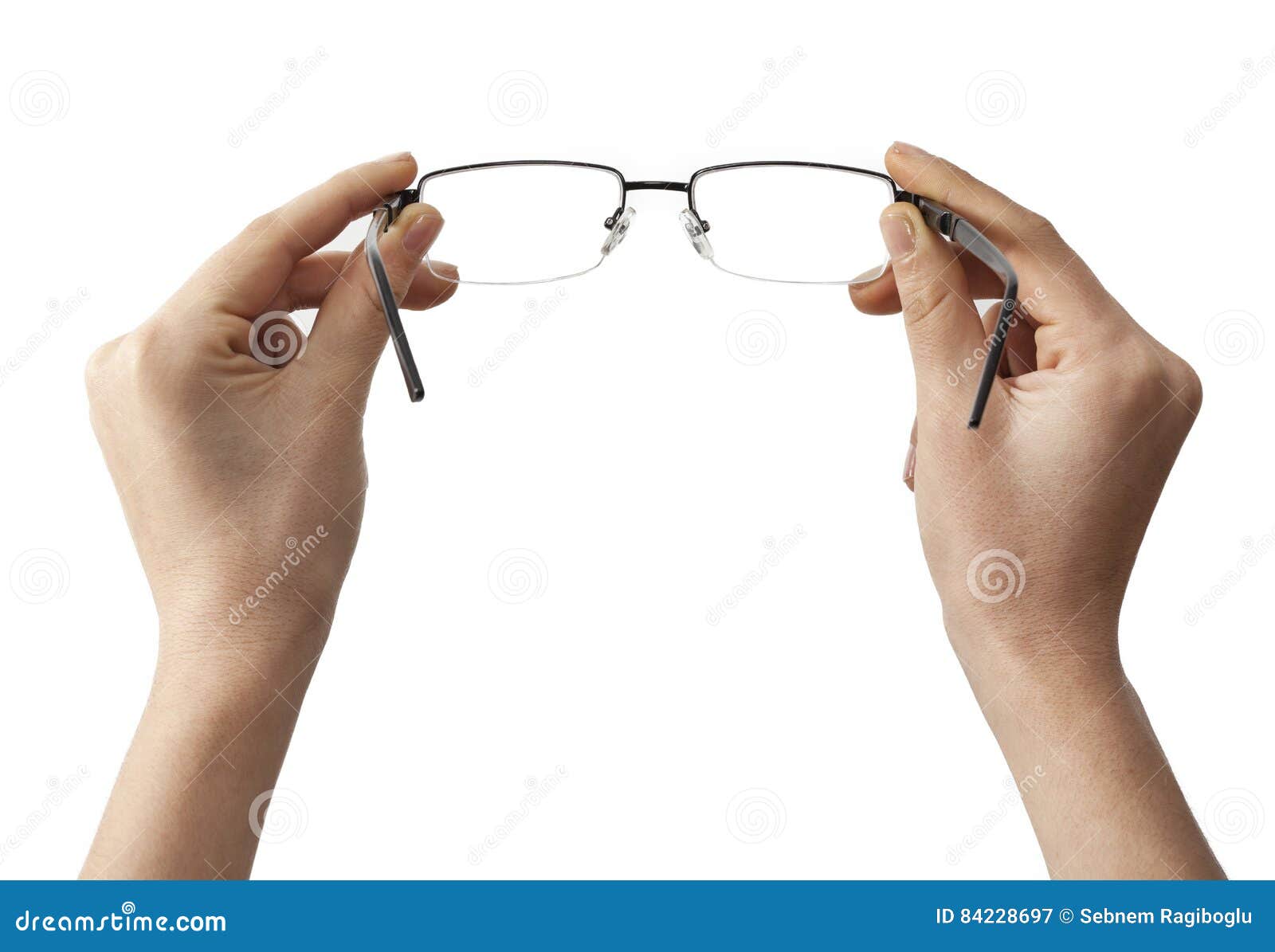 Woman Hands Holding the Eyeglasses Stock Image - Image of hands, sight ...