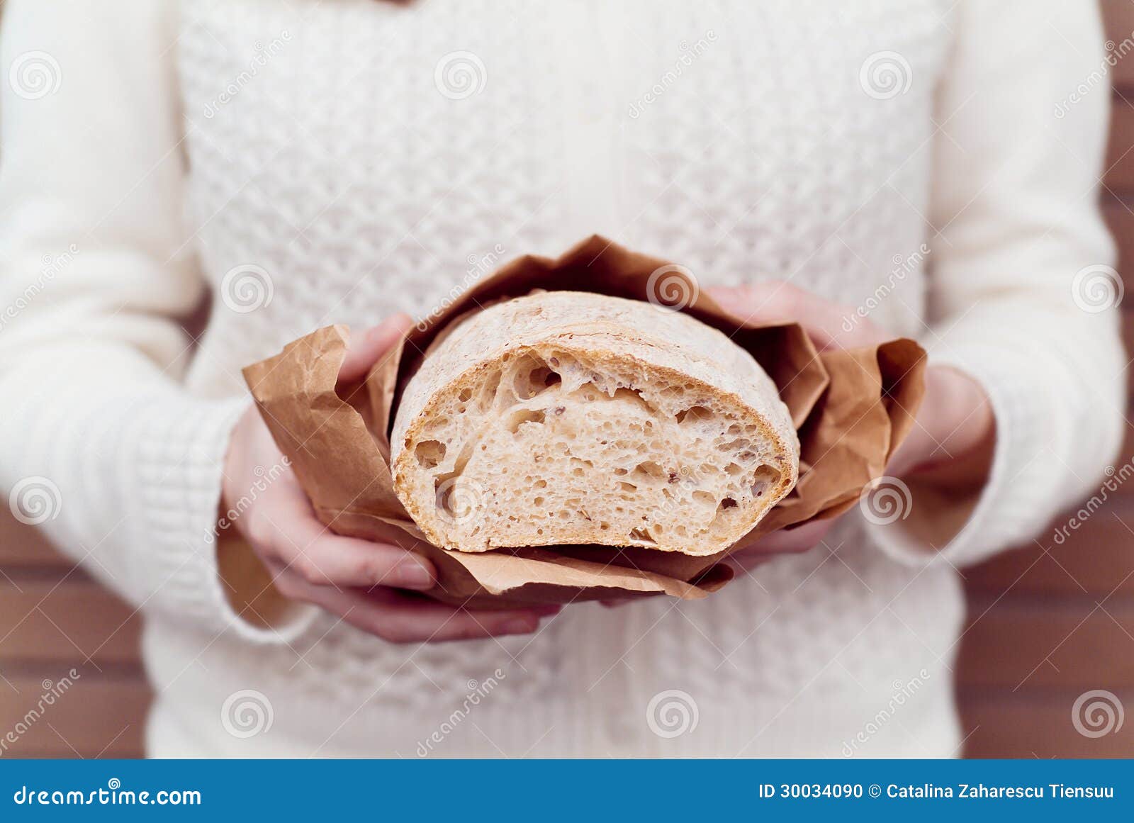 Hands with bread stock photo. Image of redhead, hands - 30034090