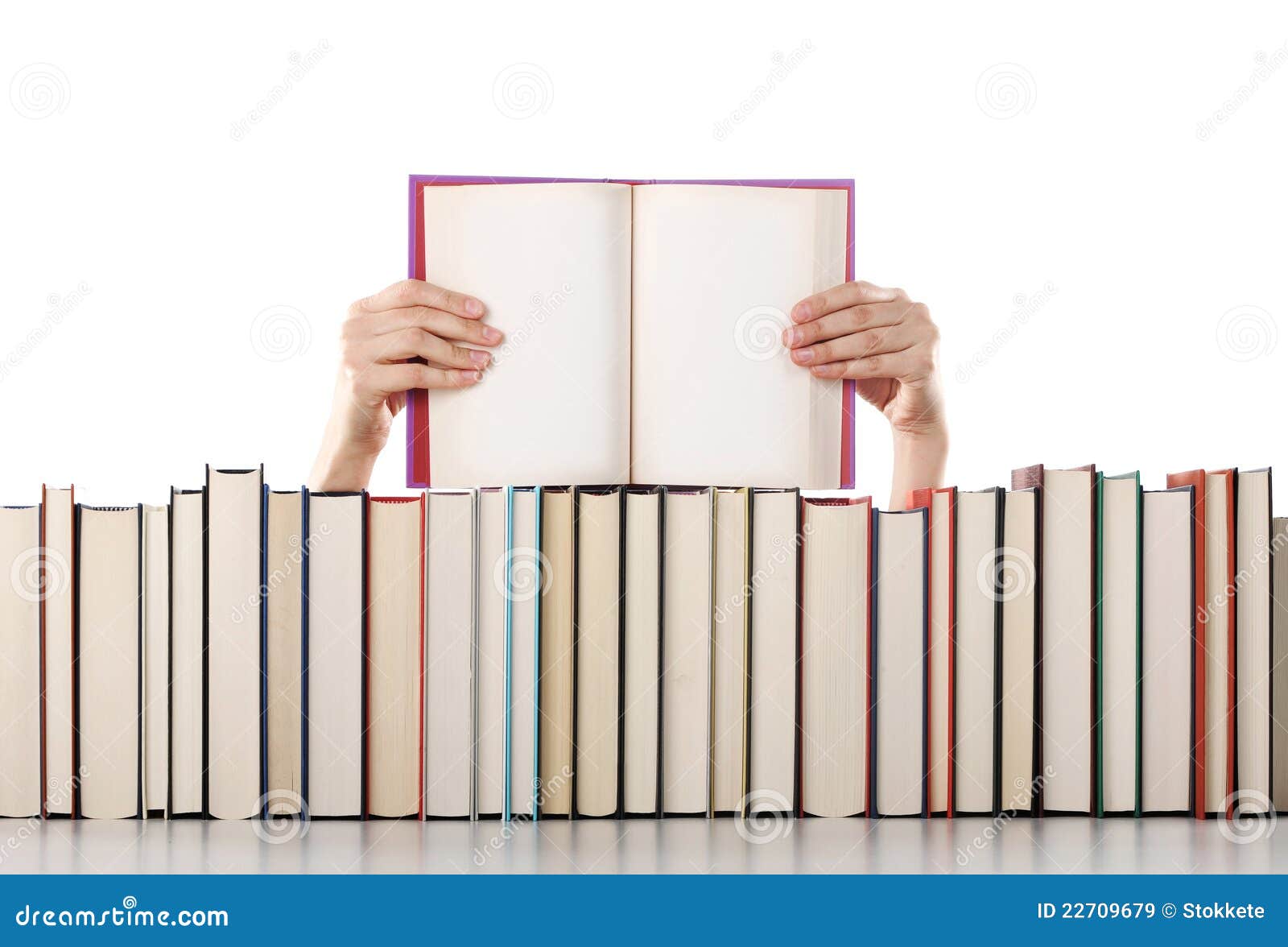 Woman Hands Holding an Open Book Stock Image - Image of teenager, hair ...