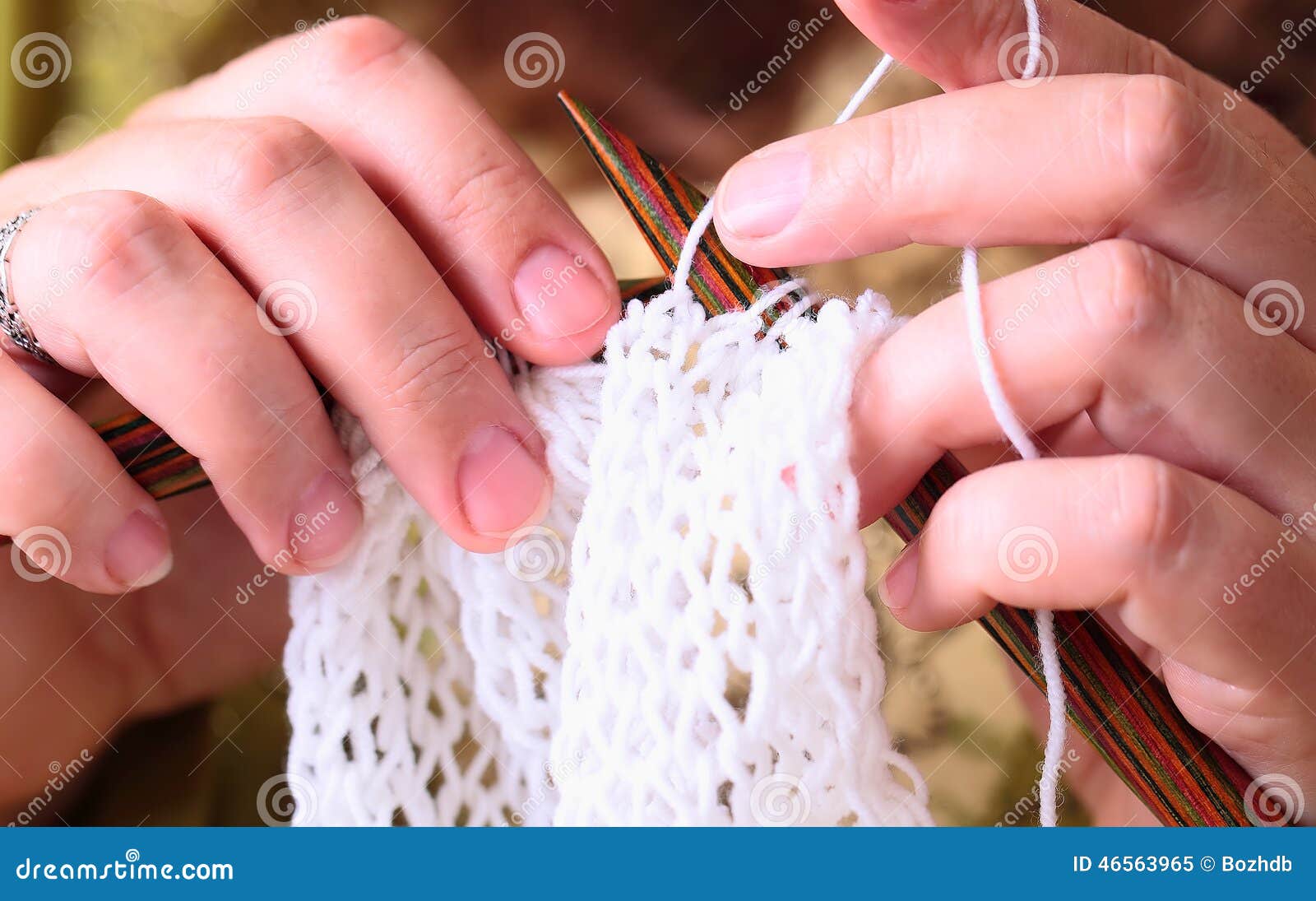 Woman hands knitting stock image. Image of fiber, cozy - 46563965