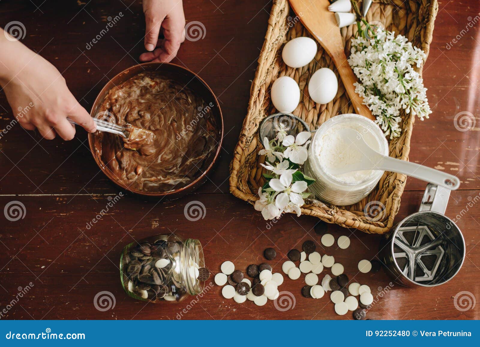 Woman Hands Makeing Cake Stock Photos - Free & Royalty-Free Stock ...