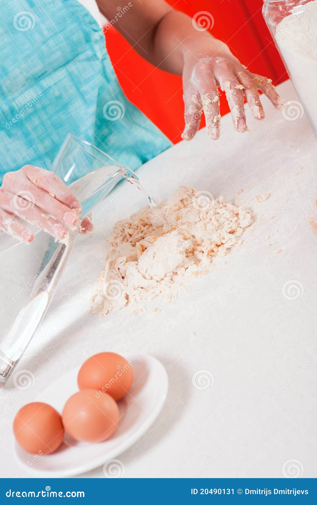 Woman Hands Mixing Dough on the Table Stock Image - Image of hand ...