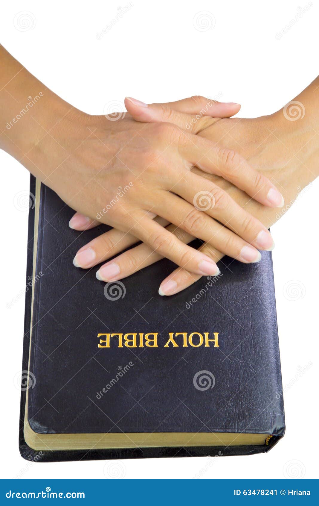 Woman Hands Over Holy Bible Stock Image - Image of hands, believer ...