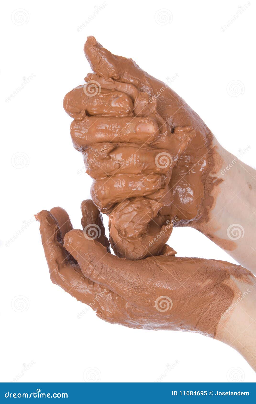 Woman hands preparing mud stock image. Image of throwing - 11684695