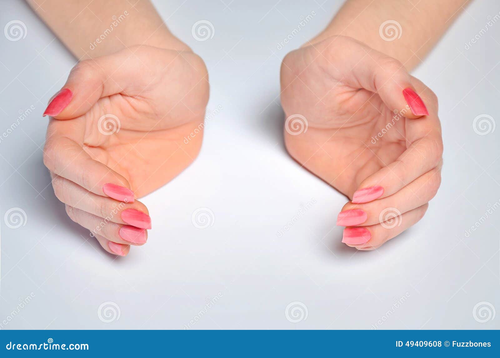 Woman Hands Protect Something Stock Photo - Image of receive, empty ...