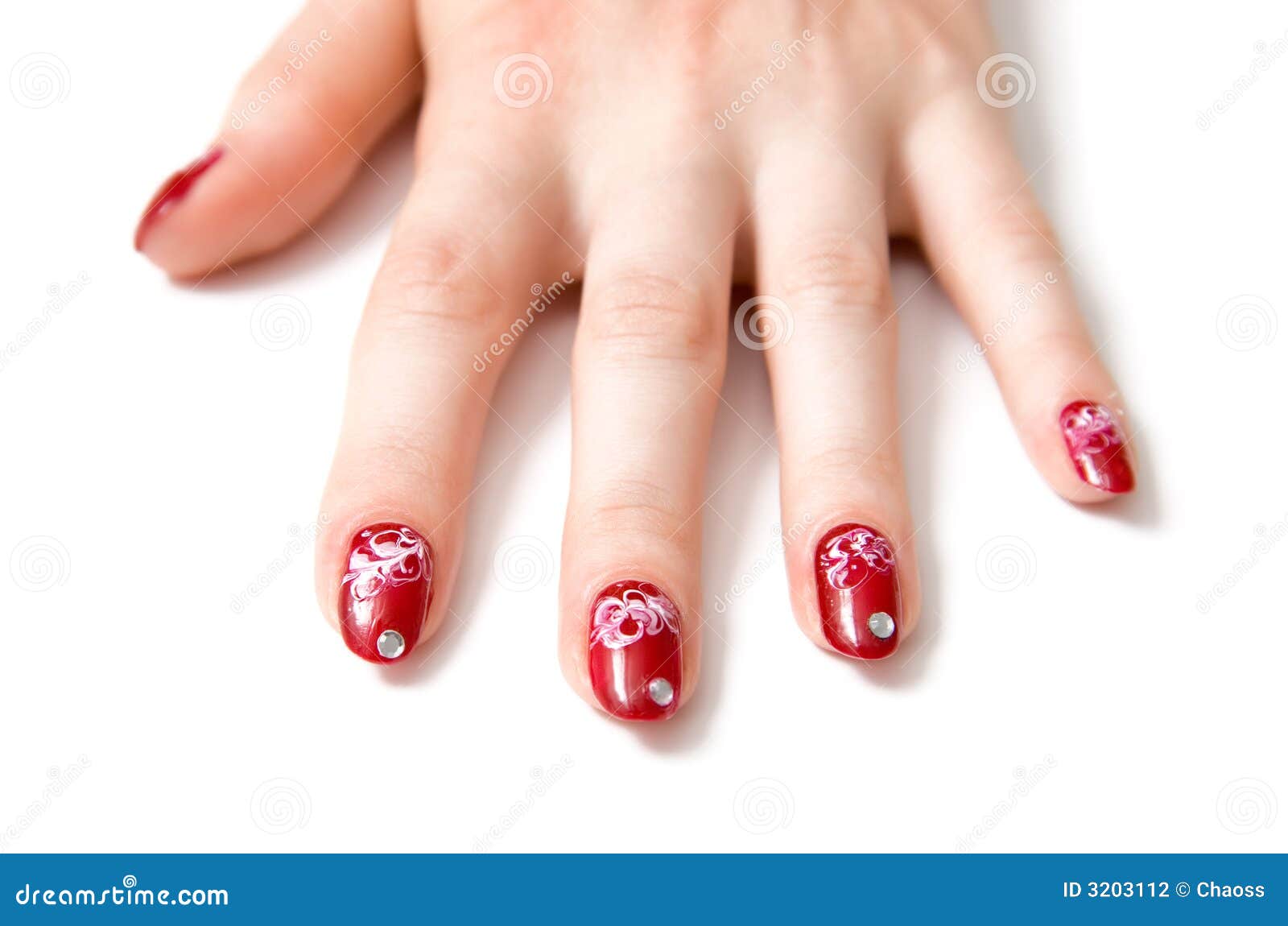 Woman hands with red nails stock photo. Image of close - 3203112