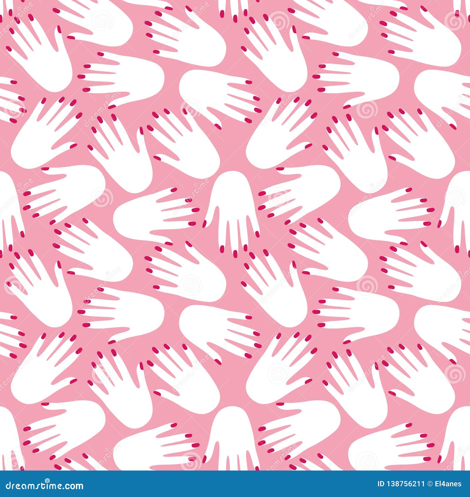 Woman hands flat pattern stock vector. Illustration of random - 138756211