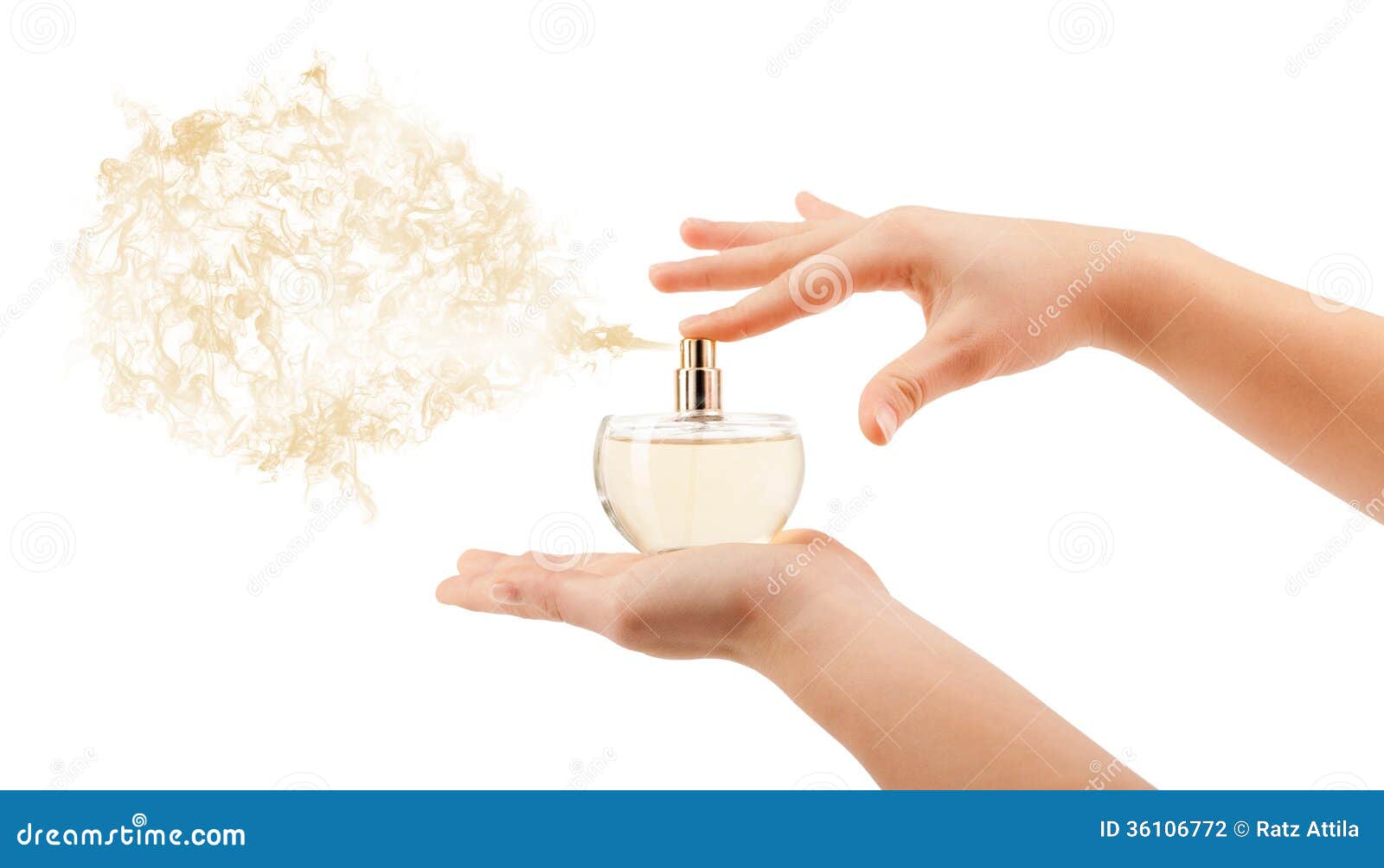 Woman Hands Spraying Perfume Stock Photo - Image of cologne, glass ...