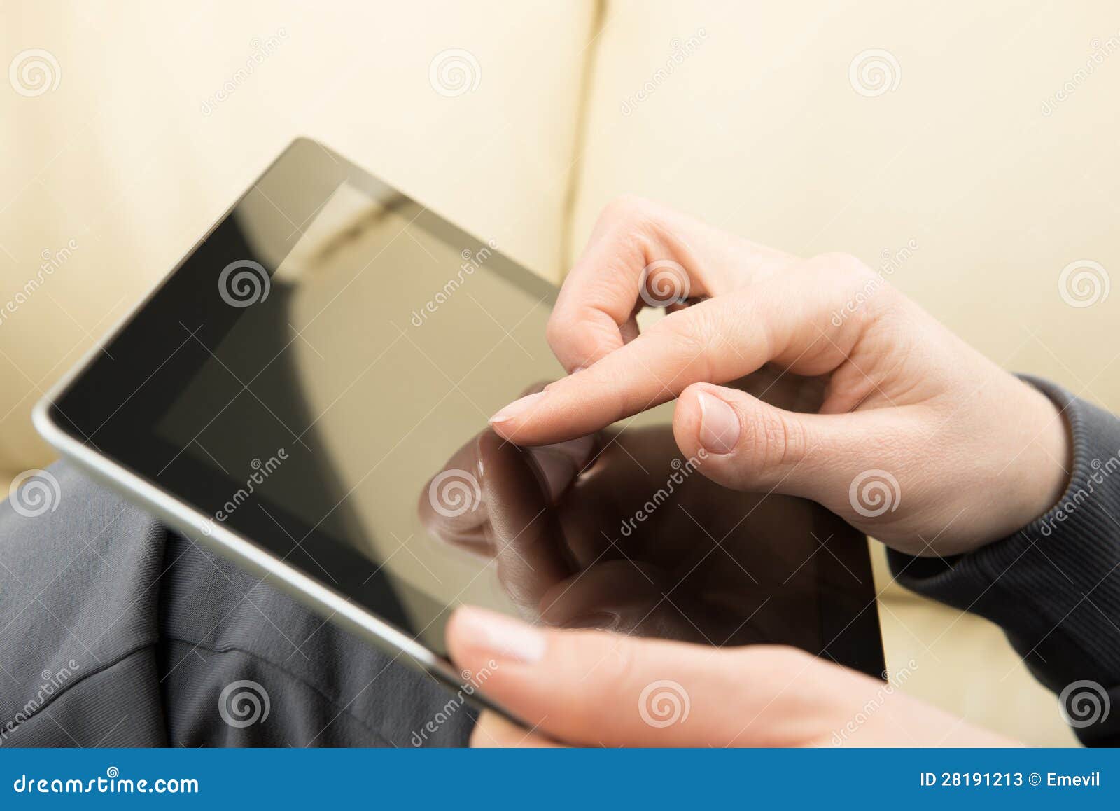 Woman Hands with Tablet Computer Stock Image - Image of hand, ipod ...