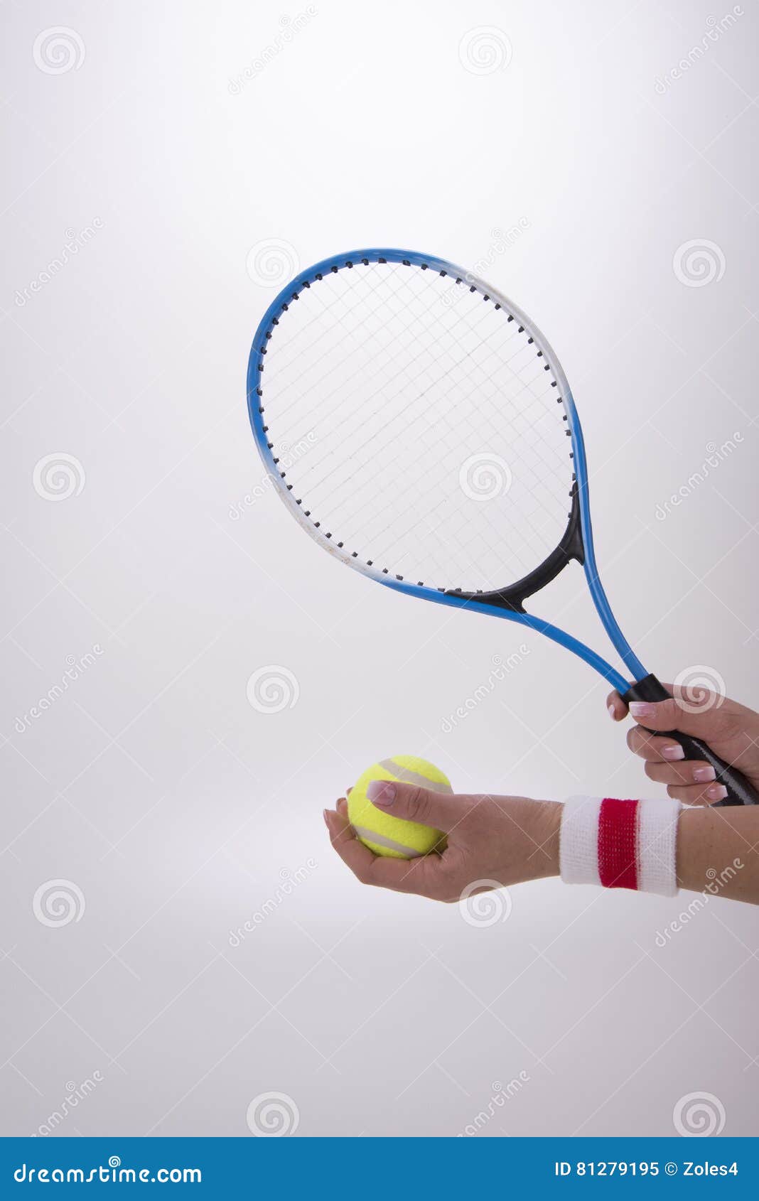 Woman Hands with Tennis Racket Stock Image - Image of workout, nwoman ...