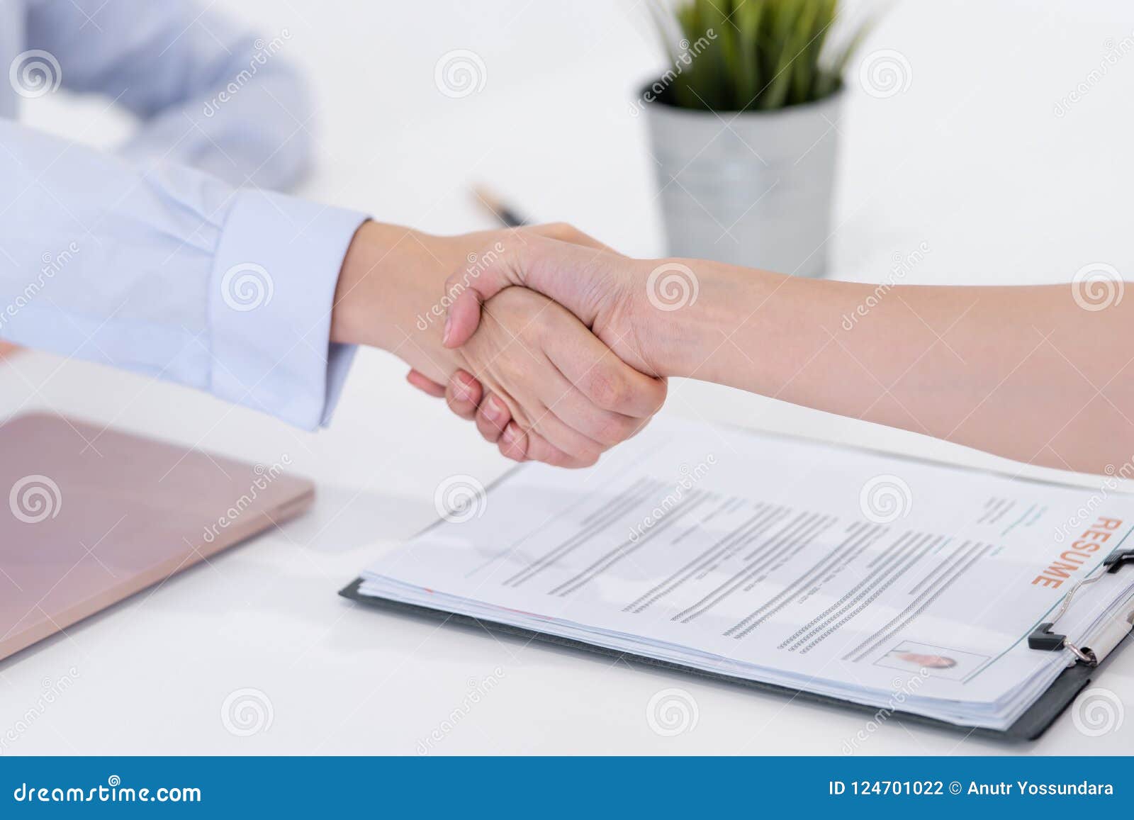 Handshake after Accepted in a Job Interview Stock Photo - Image of ...