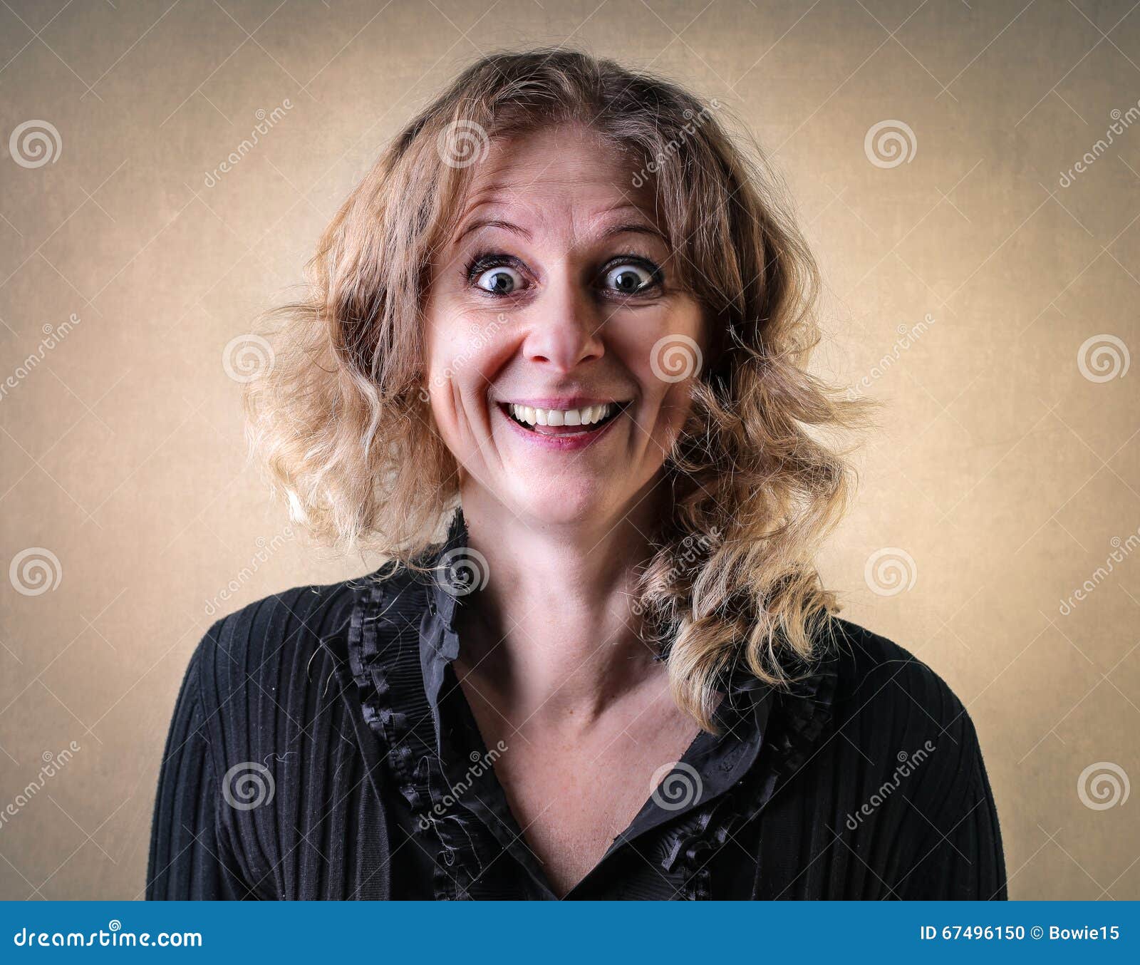 Woman with a Happy Expression Stock Photo - Image of emotion, laugh ...