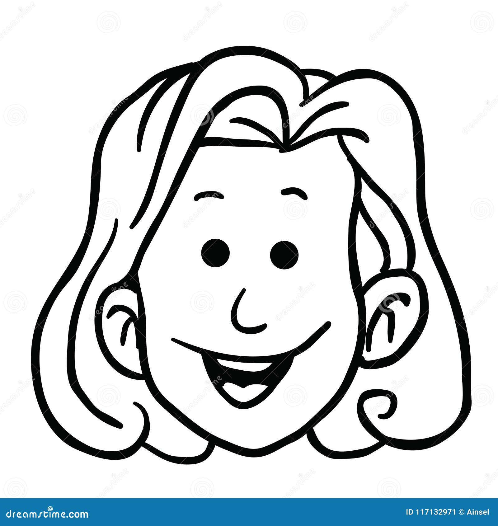 Happy face woman black stock illustration. Illustration of lady - 117132971 Happy face woman black stock illustration. Illustration of lady - 117132971