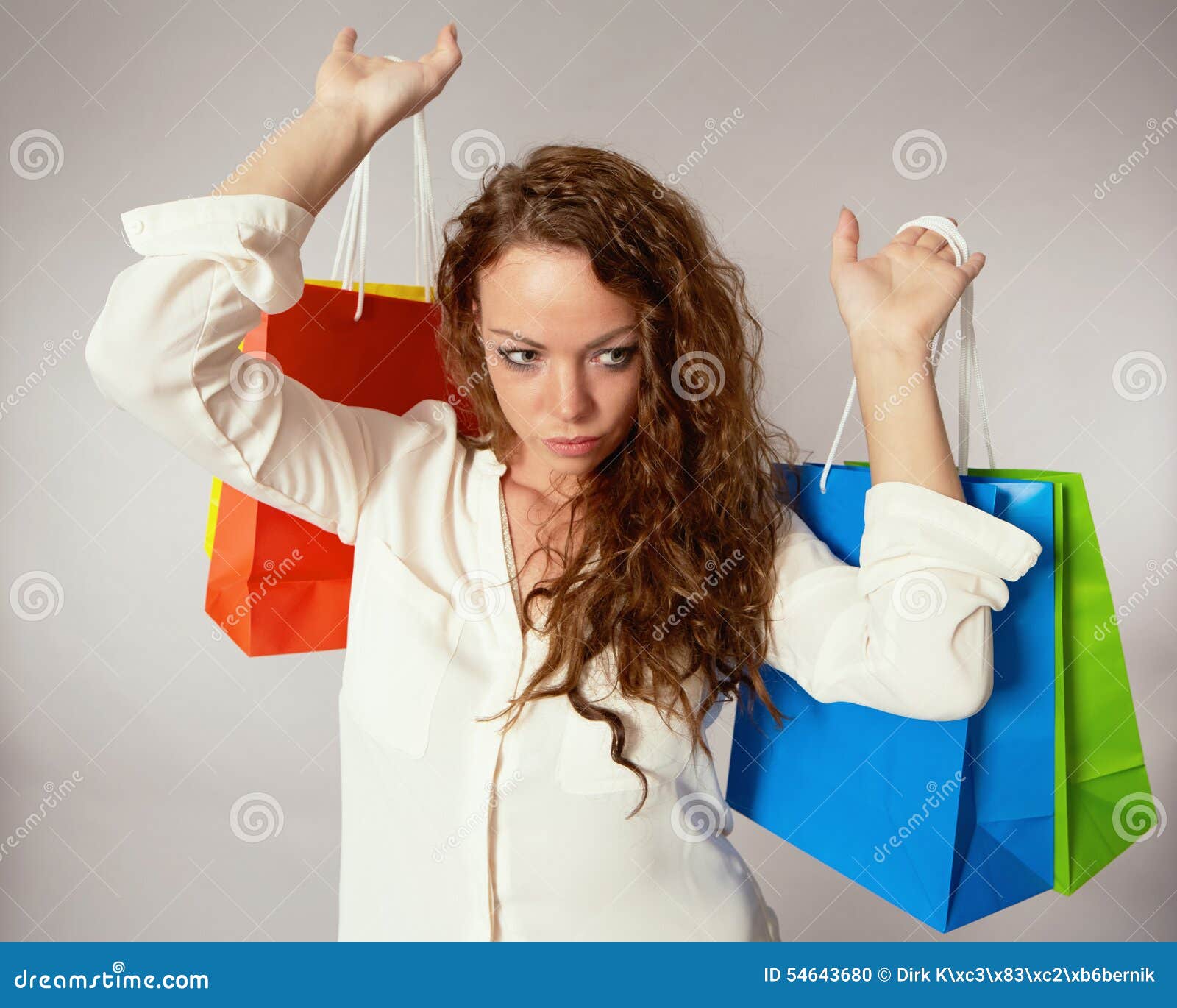 Woman Has Fun on Spending Spree Stock Photo - Image of girl, holidays ...