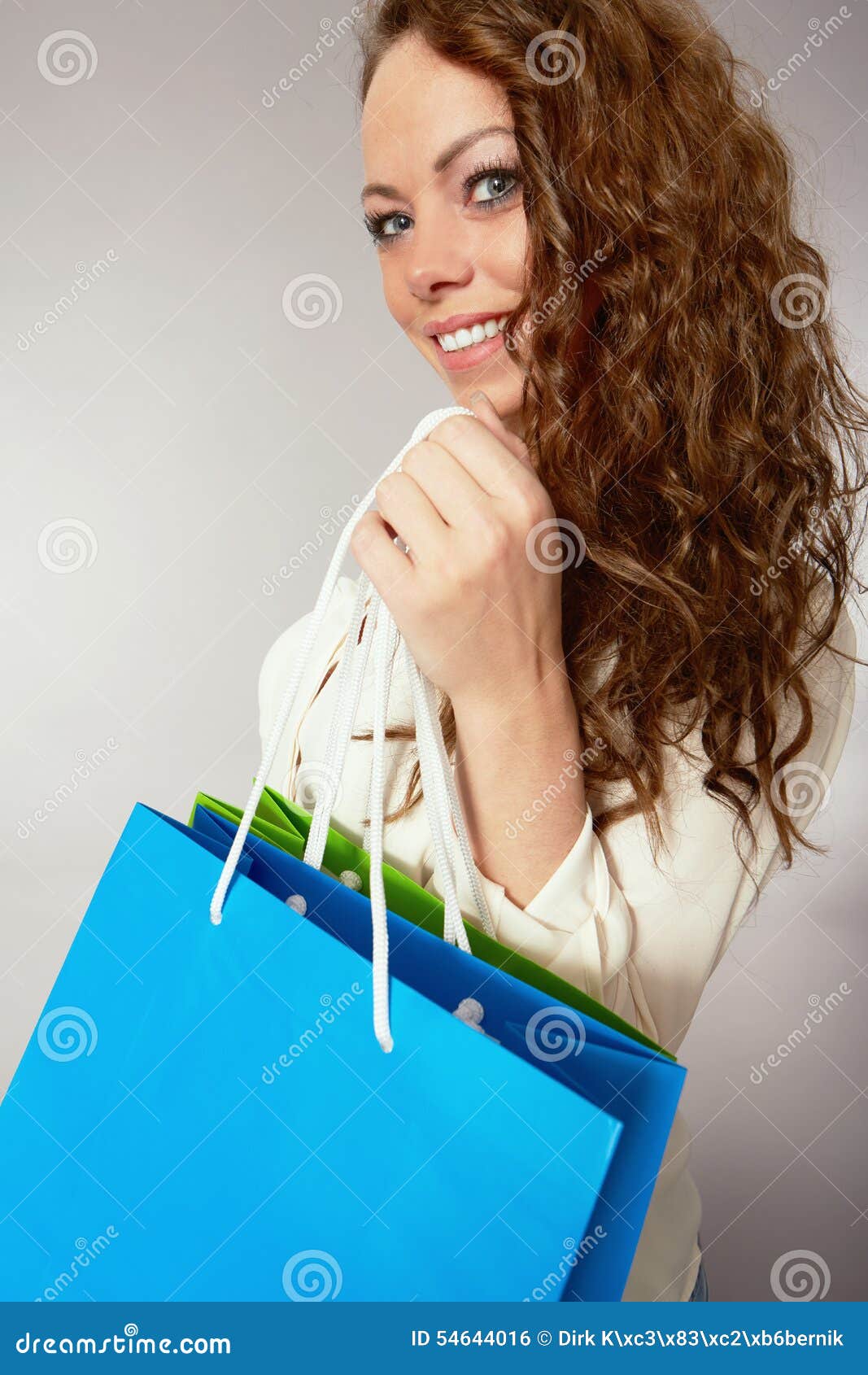 Woman Has Fun on Spending Spree Stock Photo - Image of holidays ...