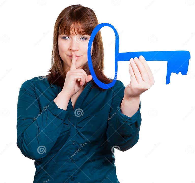 Woman has a secret stock photo. Image of keys, keyhole - 37977600