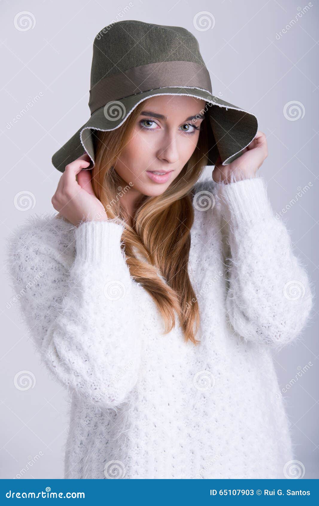 Woman with Hat stock image. Image of woman, caucasian - 65107903